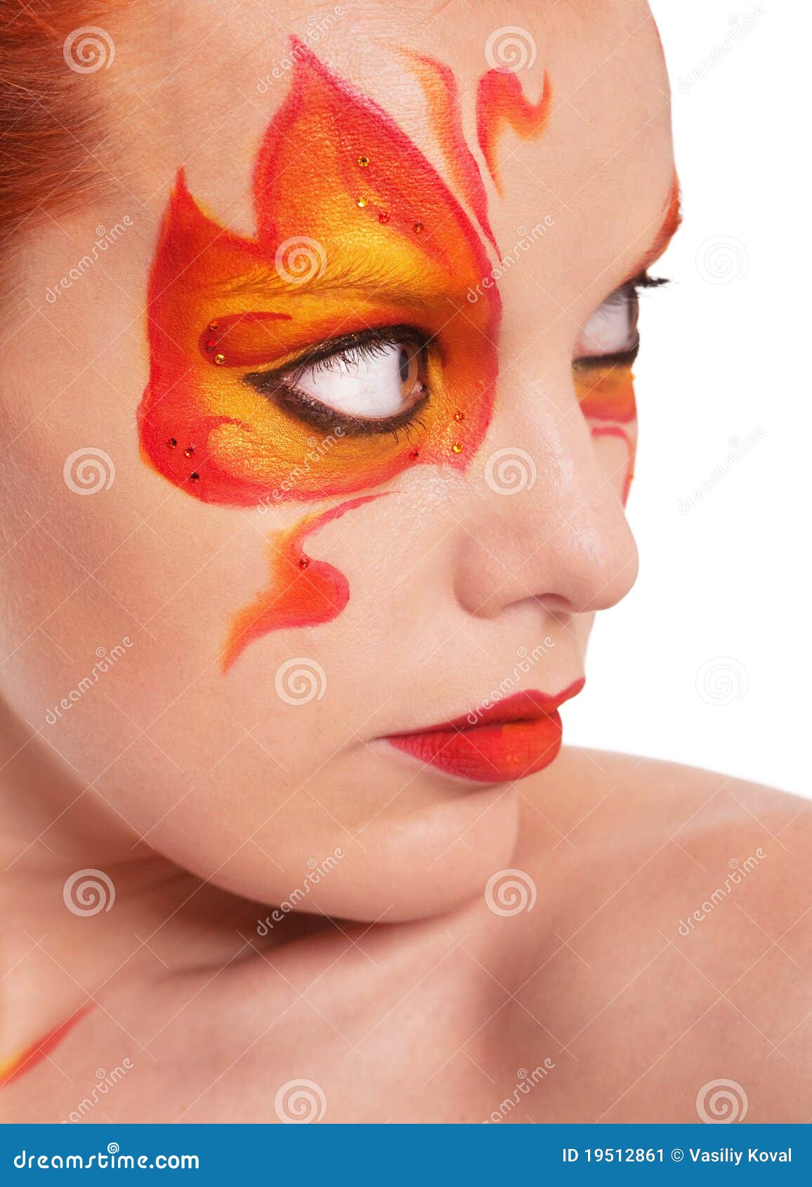 Fire bodyart stock image. Image of person, lifestyle - 19512861