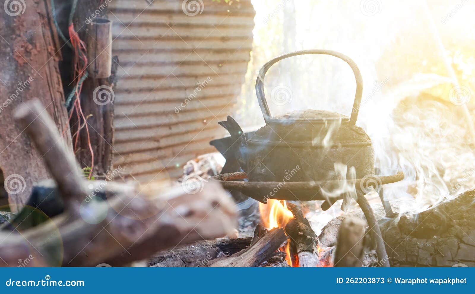 The Fire is Boiling the Kettle, the Countryside is a Simple Way of Life ...