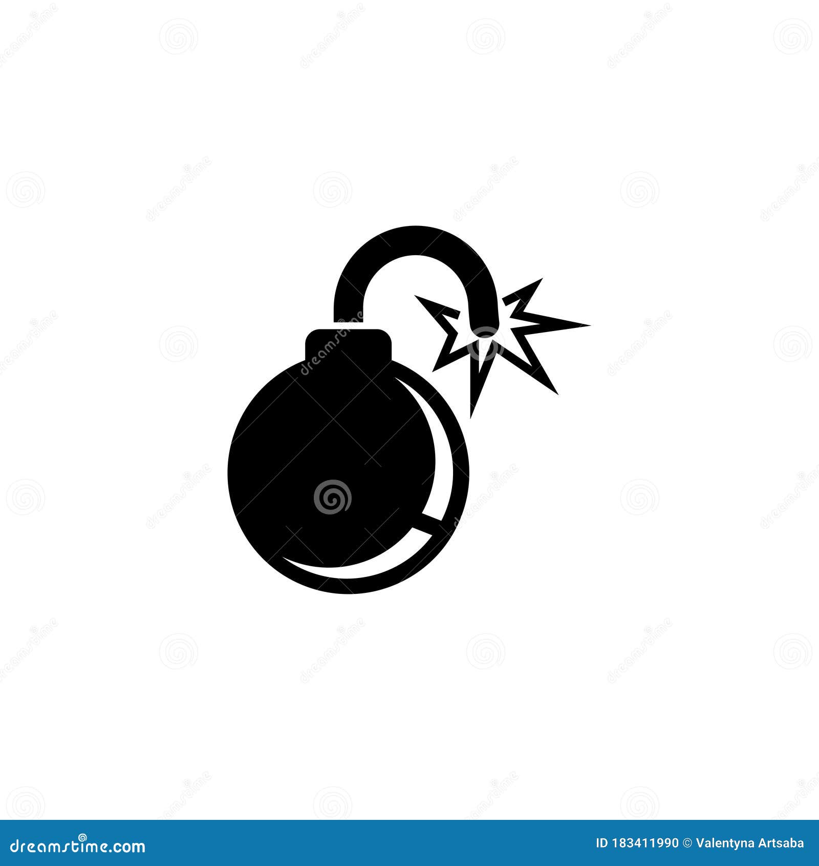 Fire Bomb, Explosive Military Weapon Flat Vector Icon Stock ...