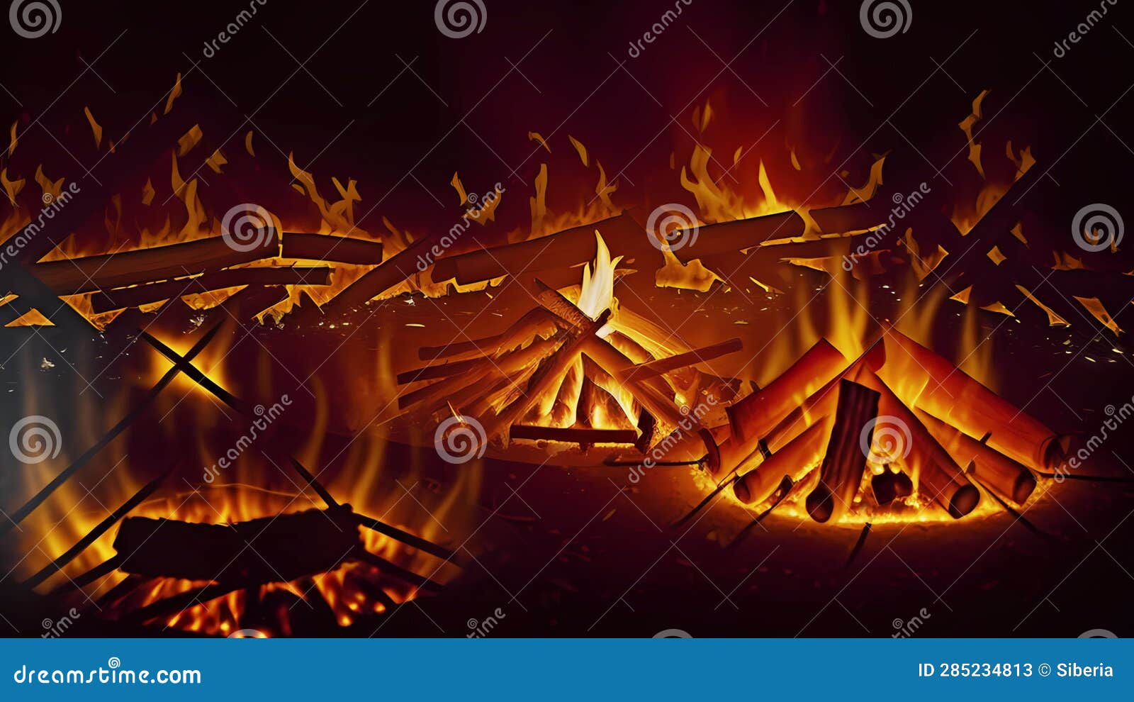 Fire and Bonfires, Flames Created with the Help of Artificial ...
