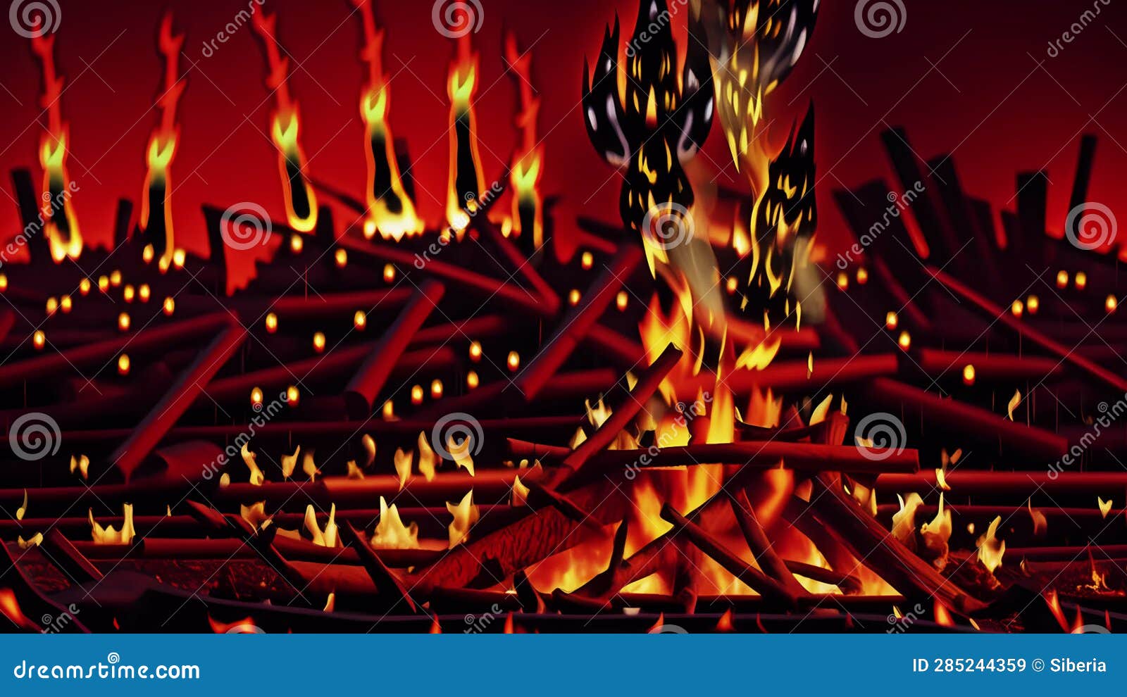 Fire and Bonfires, Flames Created with the Help of Artificial ...