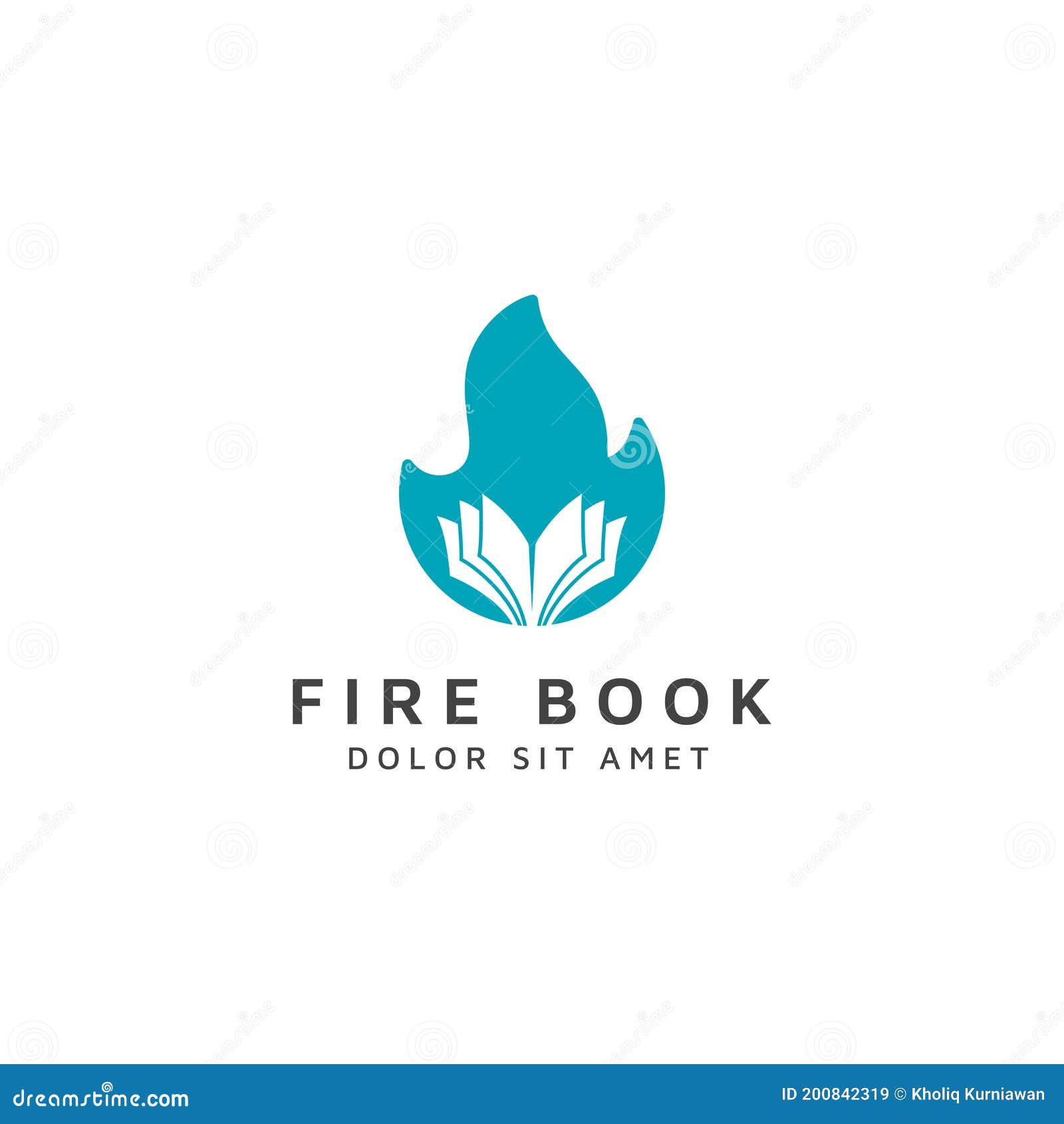 Fire and Book Negative Space Logo Design Stock Vector - Illustration of ...