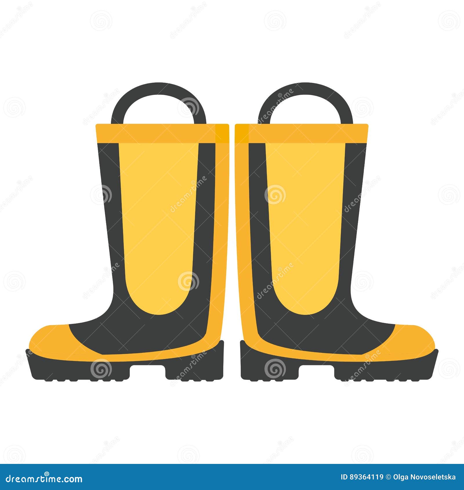 Fire boots on white stock vector. Illustration of abstract - 89364119