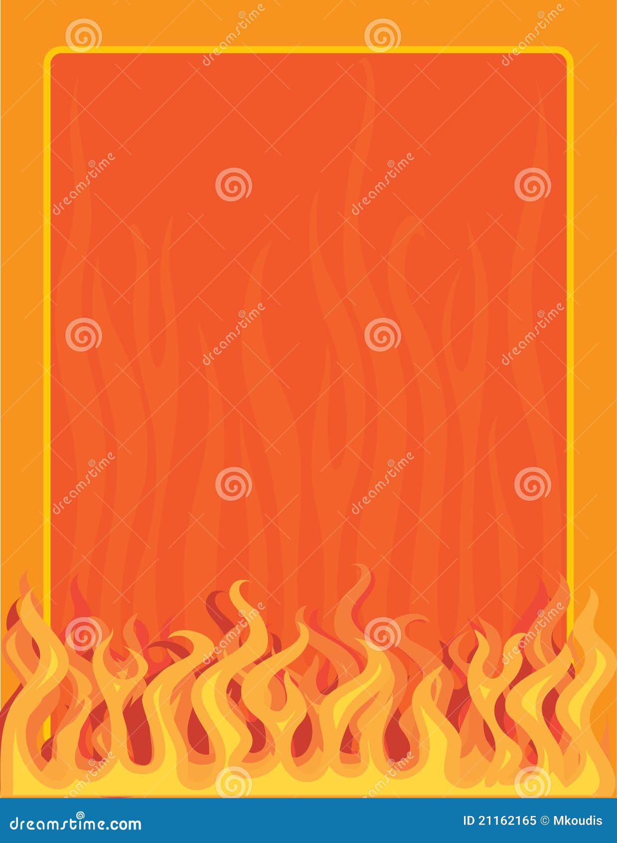 Fire Border stock vector. Illustration of heat, flame - 21162165