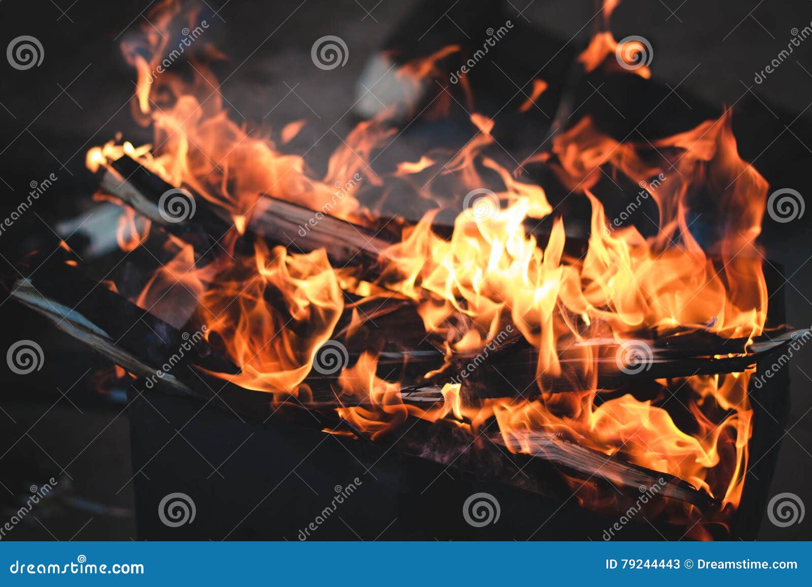 Fire. Brazier stock image. Image of dark, light, wood - 79244443