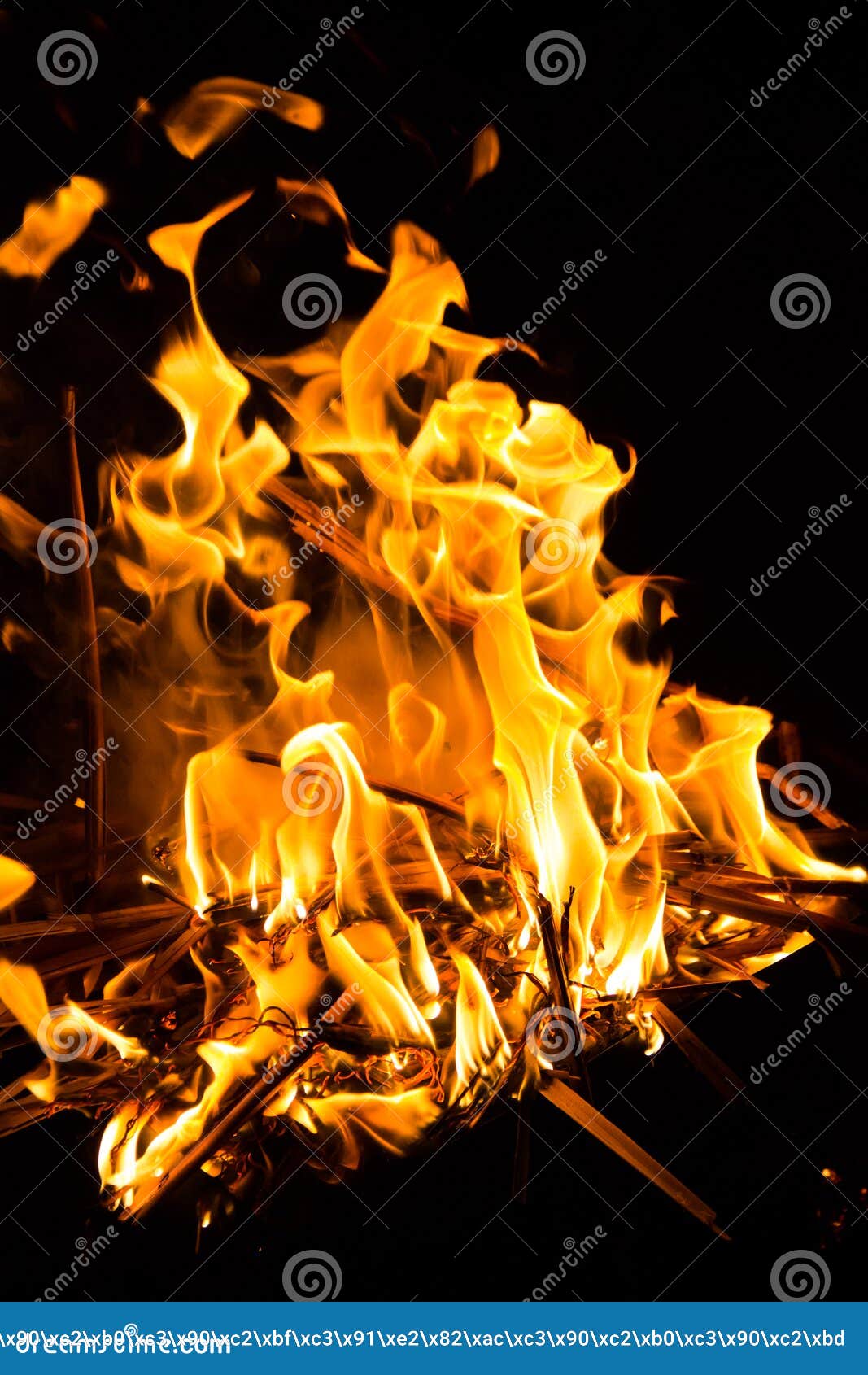 Fire in the Brazier on a Dark Night Stock Photo - Image of dark, fire ...