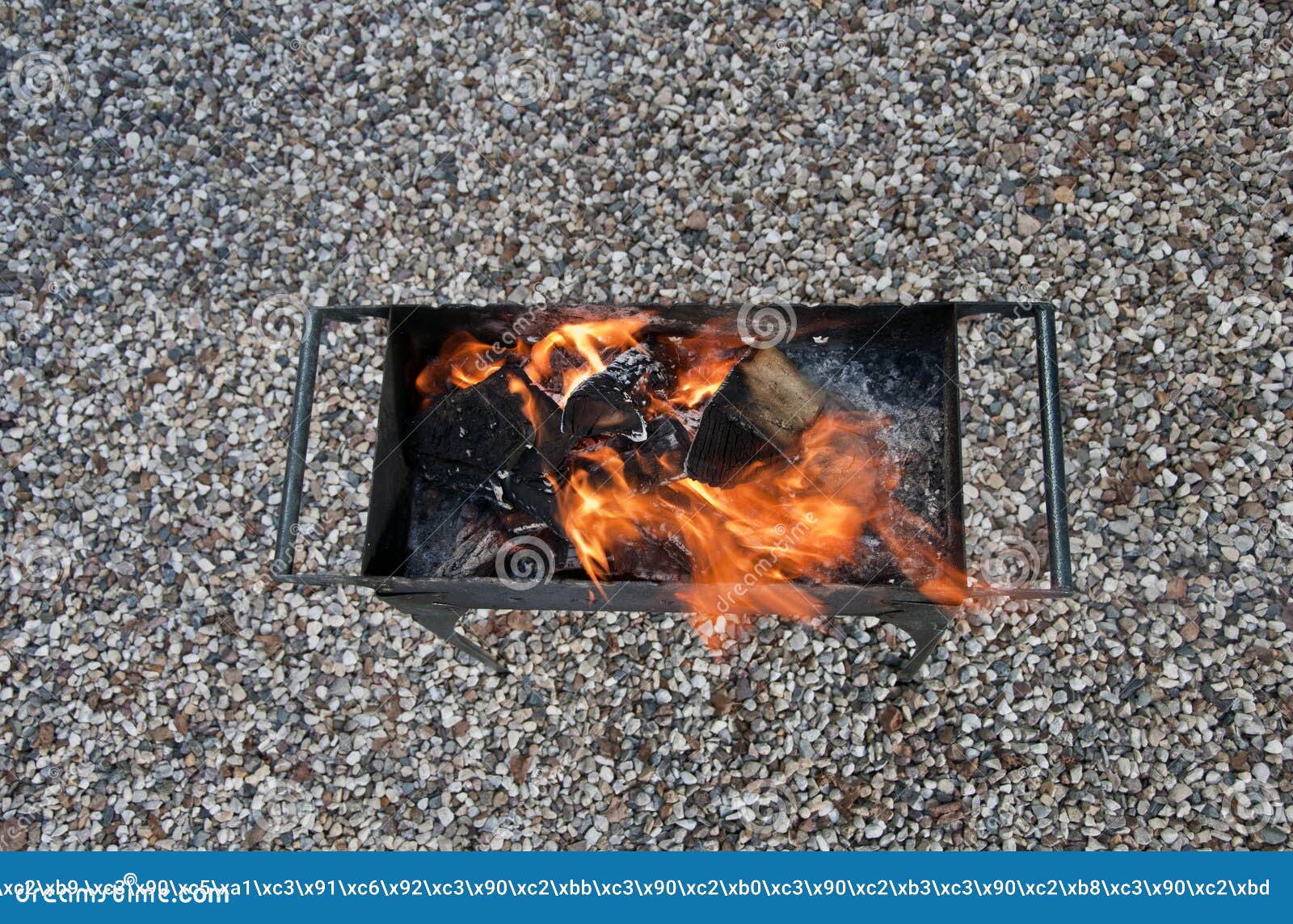 The fire in the brazier stock photo. Image of summer - 60686128