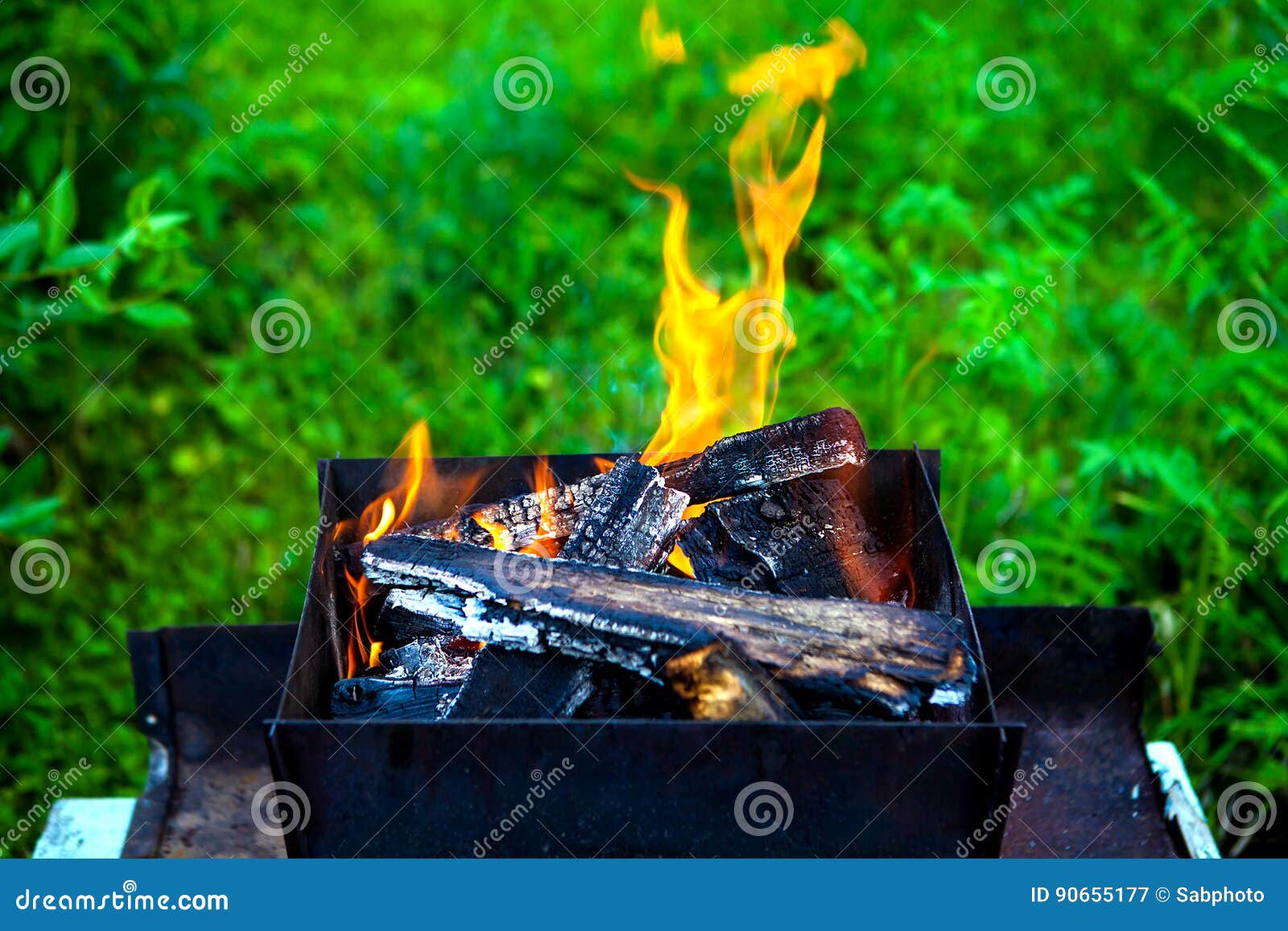 Fire in the Brazier stock image. Image of fireside, closeup - 90655177