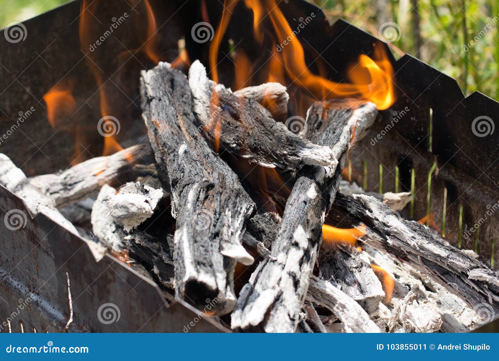 The fire in the brazier stock image. Image of exploding - 103855011