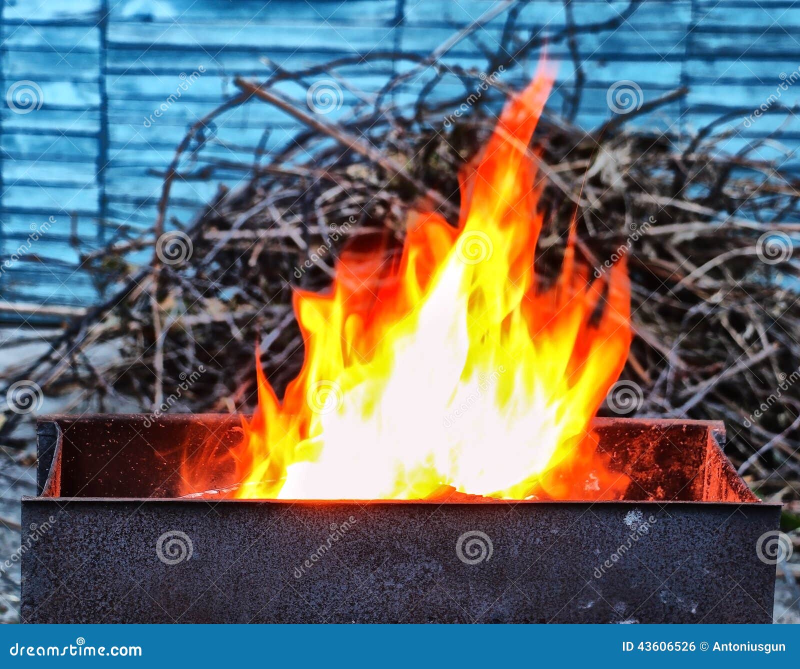 Fire in brazier stock photo. Image of orange, spurts - 43606526