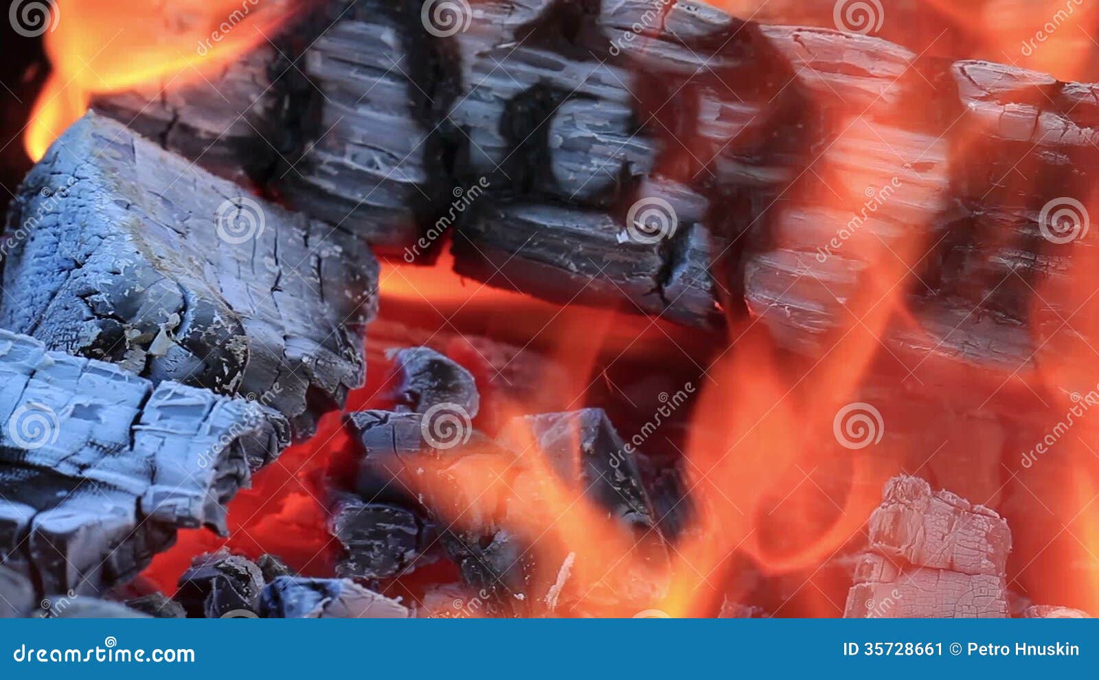 Fire in the Brazier stock video footage. Video of glowing - 35728661