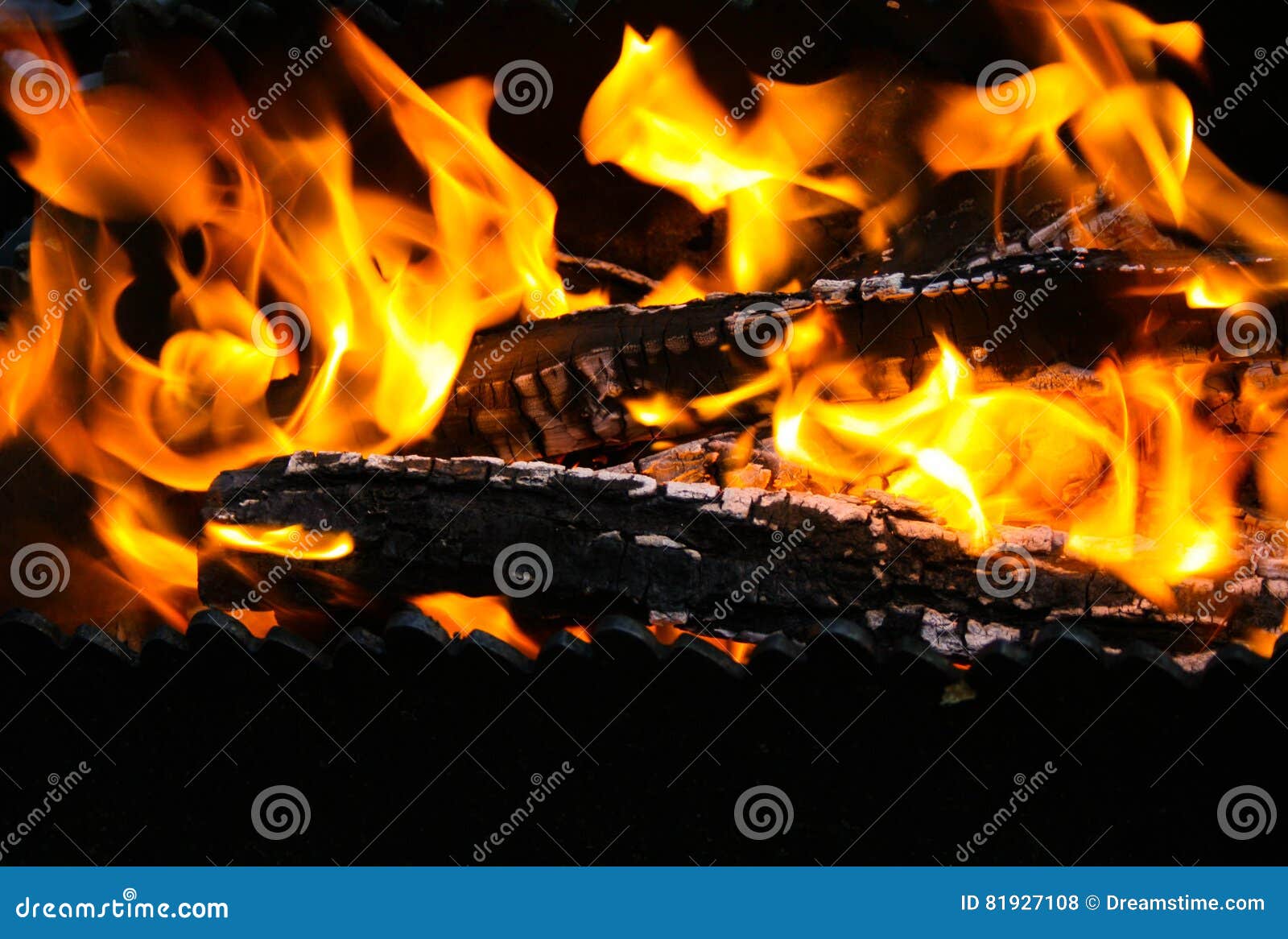 Fire in brazier stock photo. Image of closeup, fireplace - 81927108