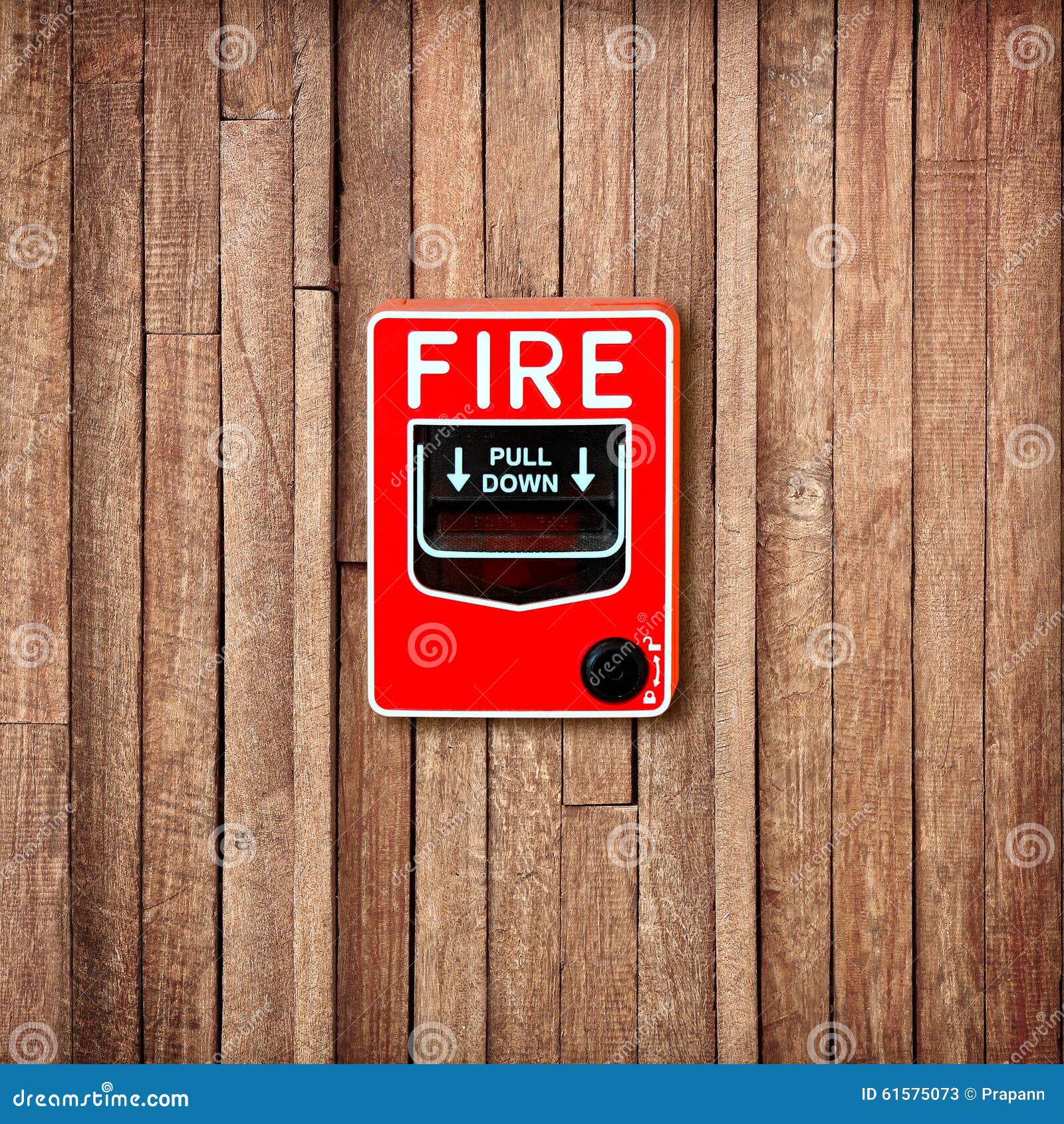 Fire Break Glass Switch on Wooden Wall Background Stock Image - Image ...