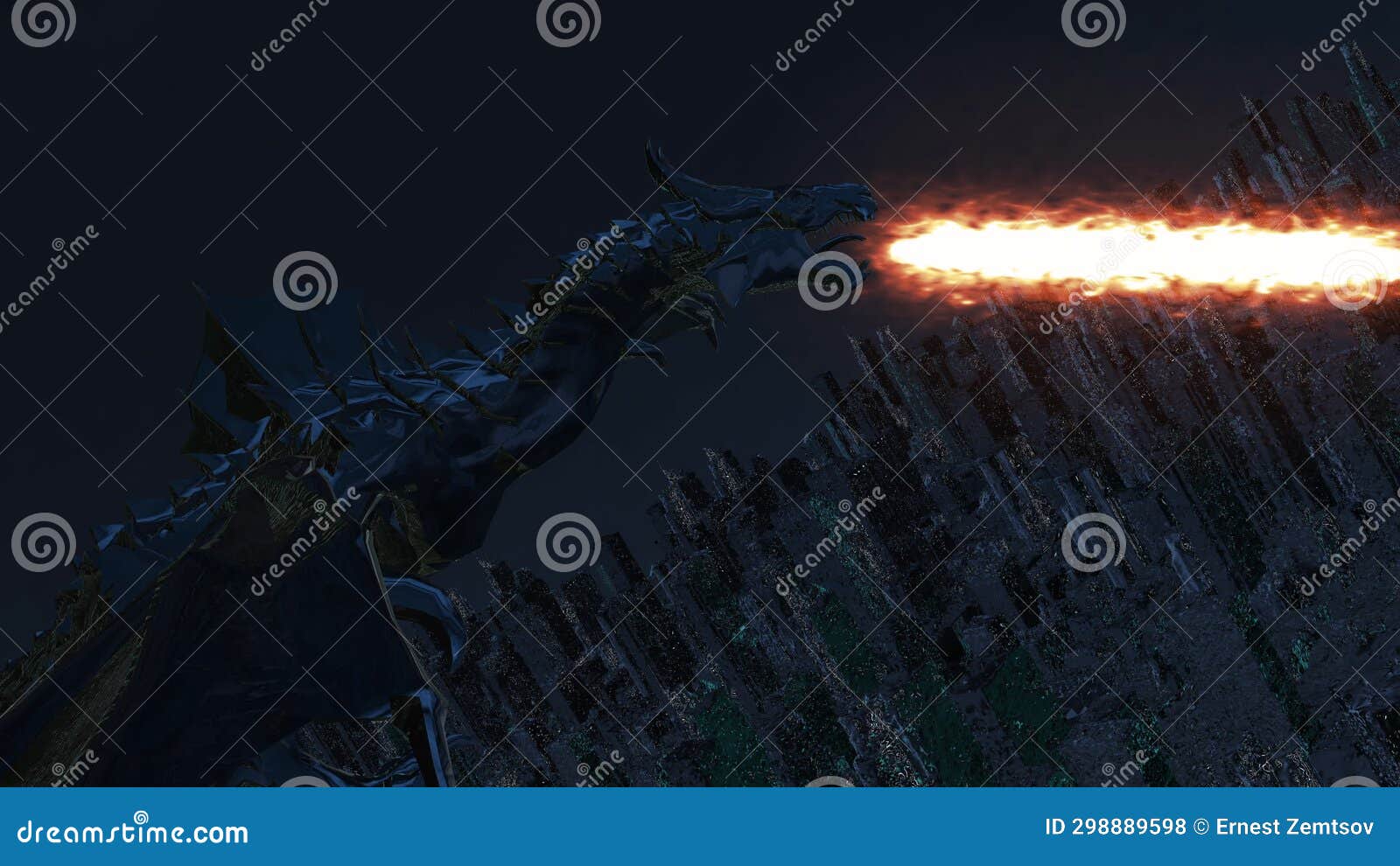 Fire-breathing Dragon in Flight 3D Stock Footage - Video of spark ...