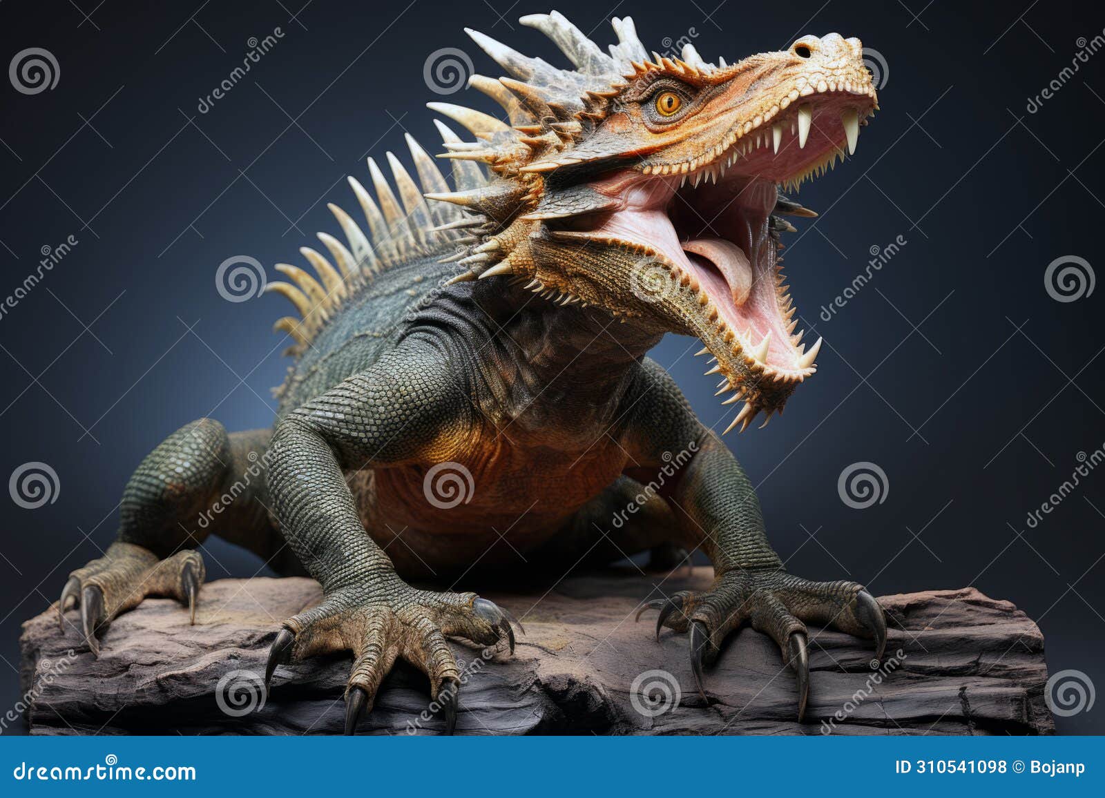 Fire-Breathing Terror, the Scary Dragon. AI Generated Stock ...