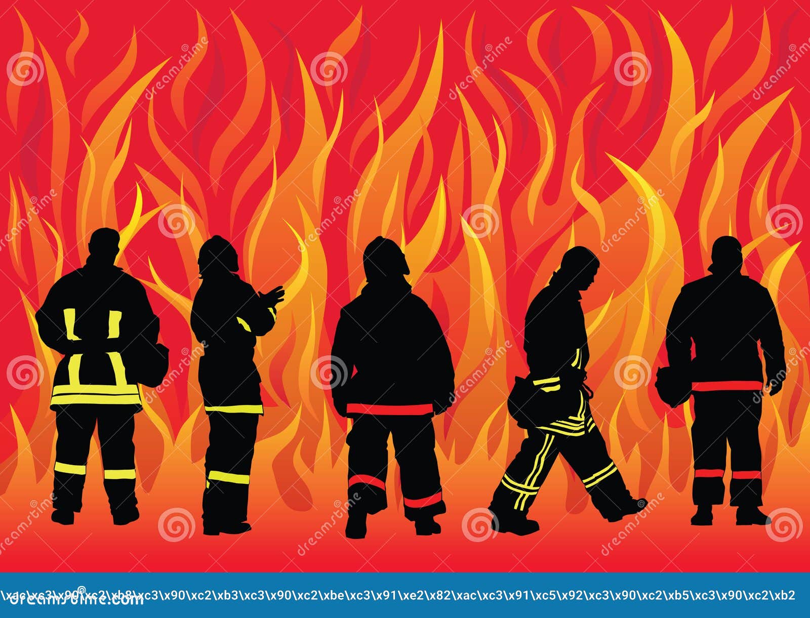 Fire brigade stock vector. Illustration of refractory - 9138130