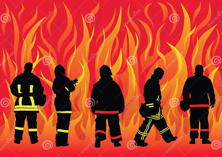 Fire brigade stock vector. Illustration of refractory - 9138130