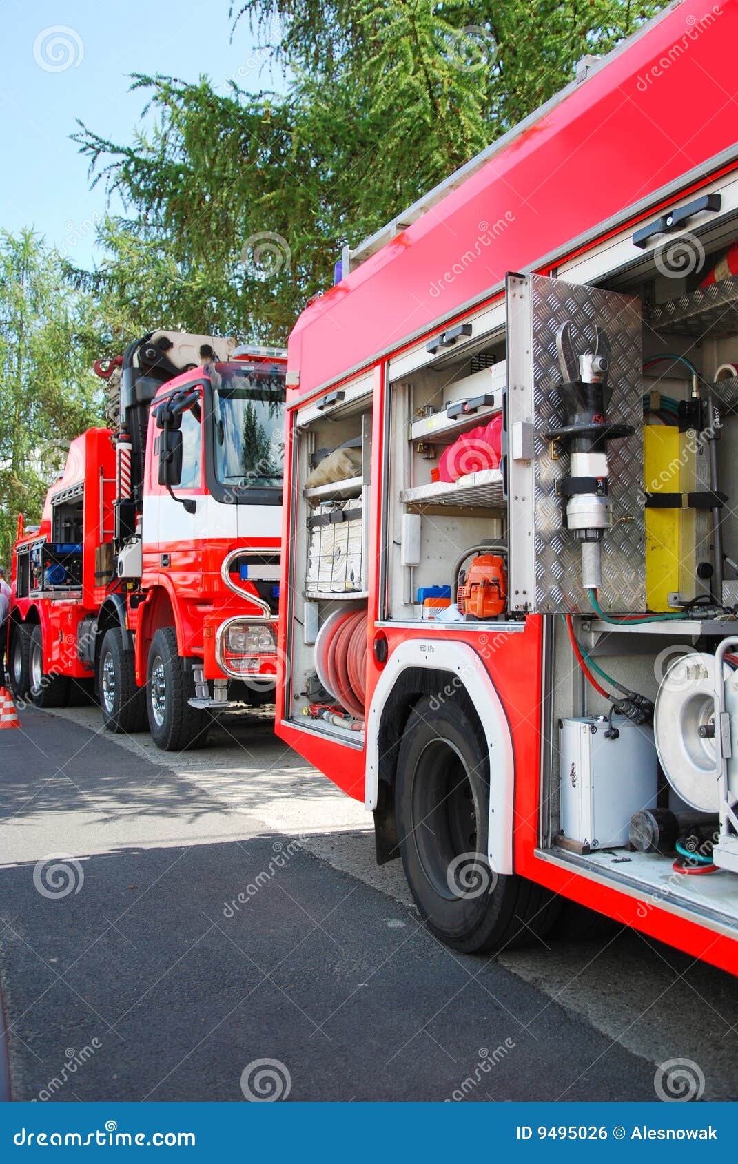 Fire brigade stock photo. Image of boomtruck, boom, engine - 9495026
