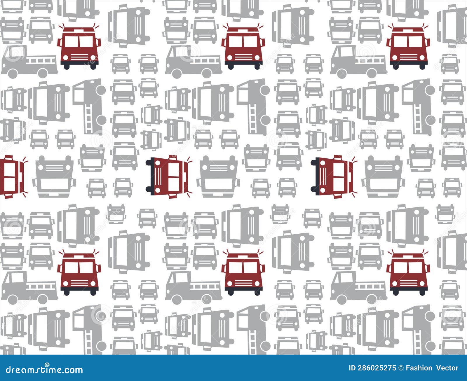 Fire Brigade All Over Print Vector Art Stock Illustration ...