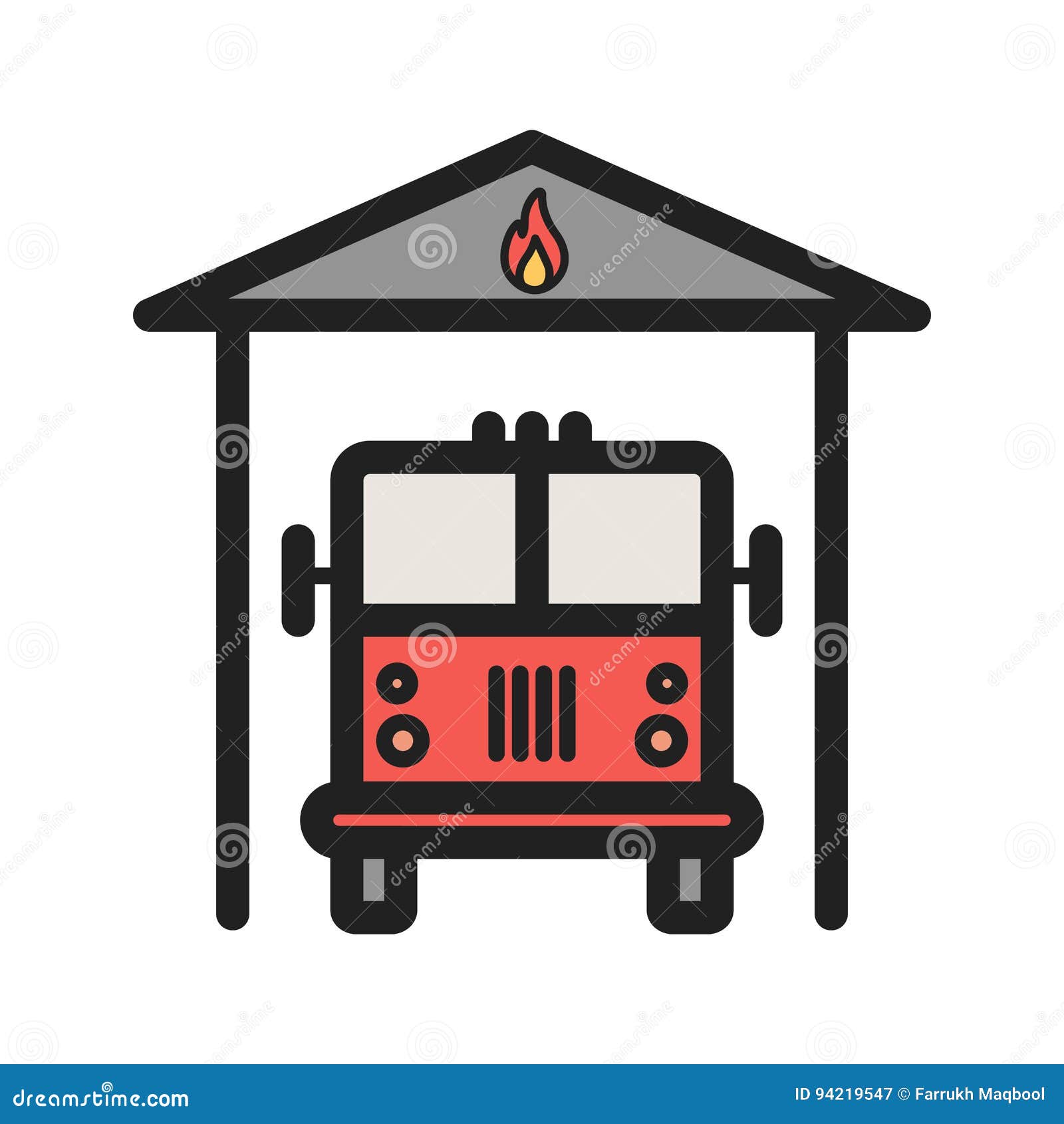 Fire Brigade stock vector. Illustration of helmet, design - 94219547