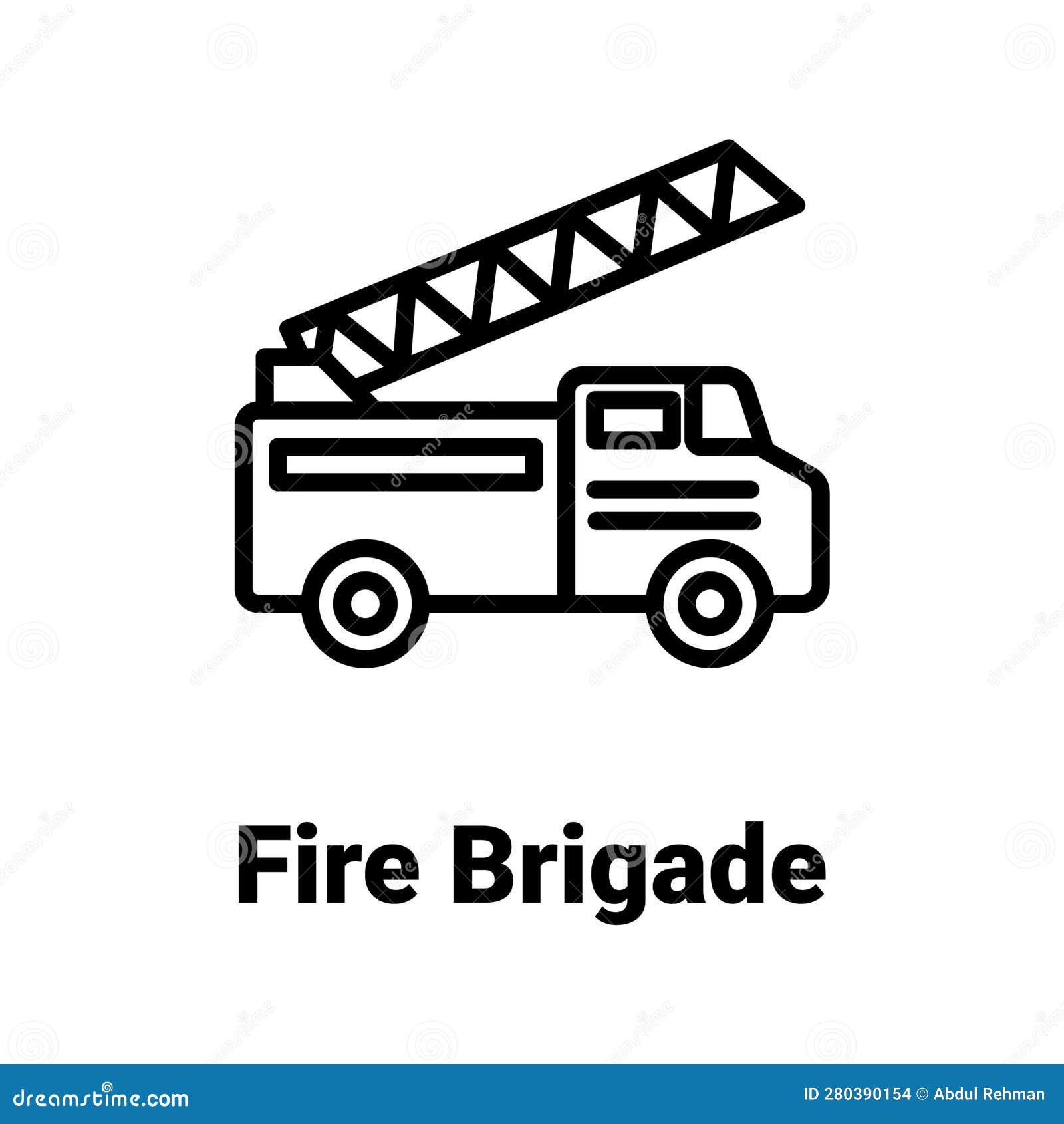 Fire Brigade Vector Icon Easily Modify. Stock Vector - Illustration of ...