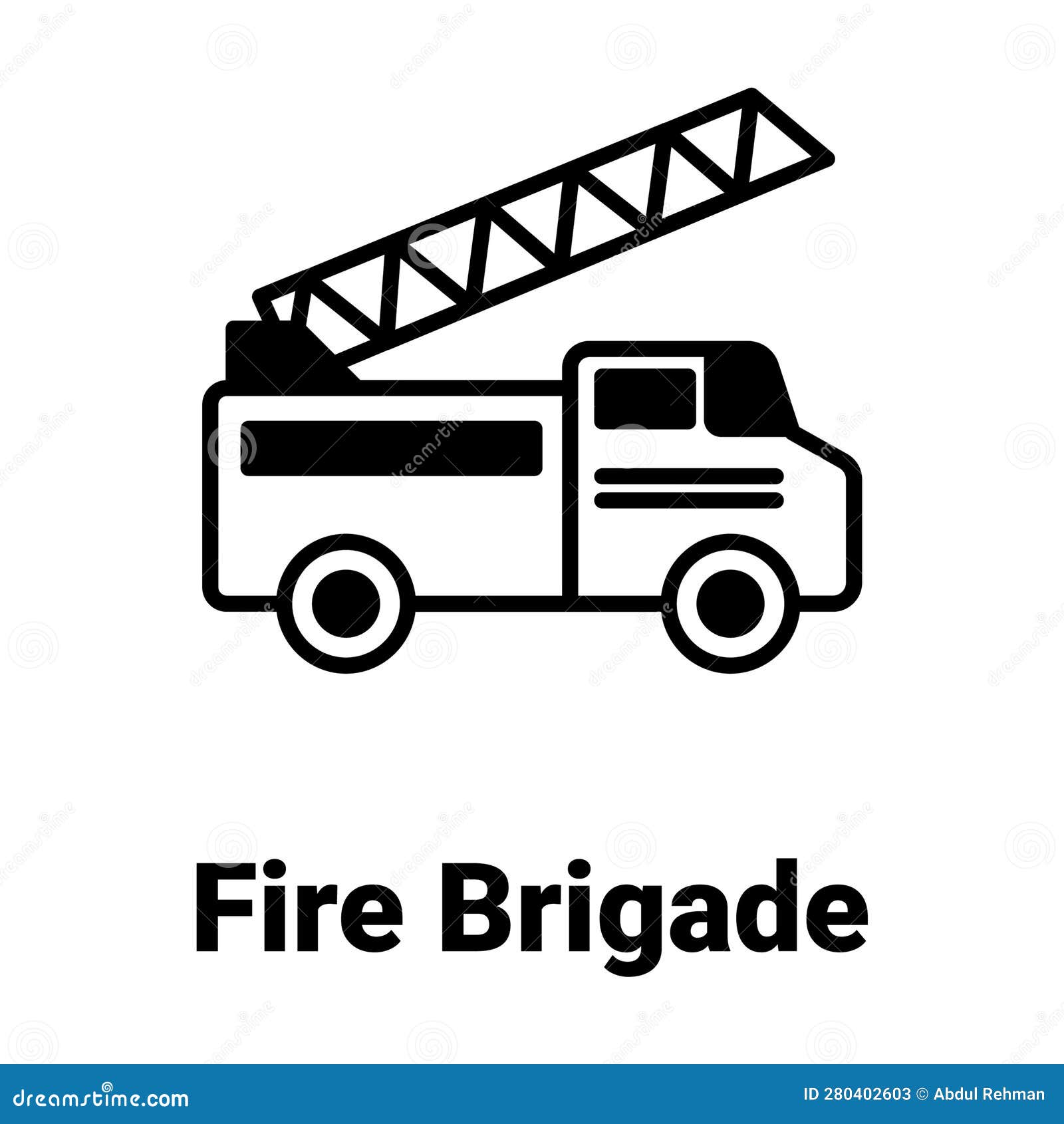Fire Brigade Vector Icon Easily Modify. Stock Vector - Illustration of ...