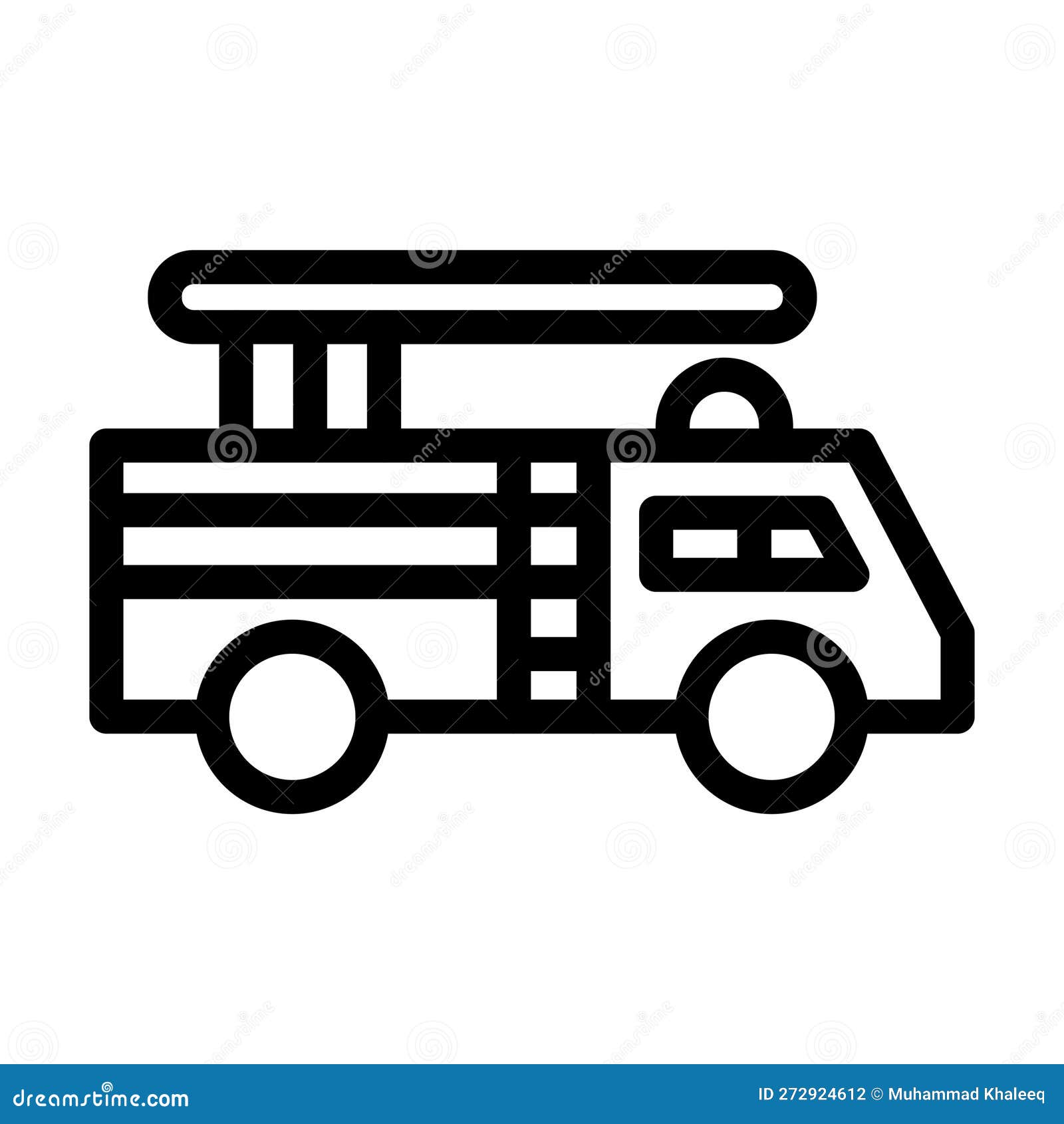 Fire Brigade Vector Thick Line Icon for Personal and Commercial Use ...