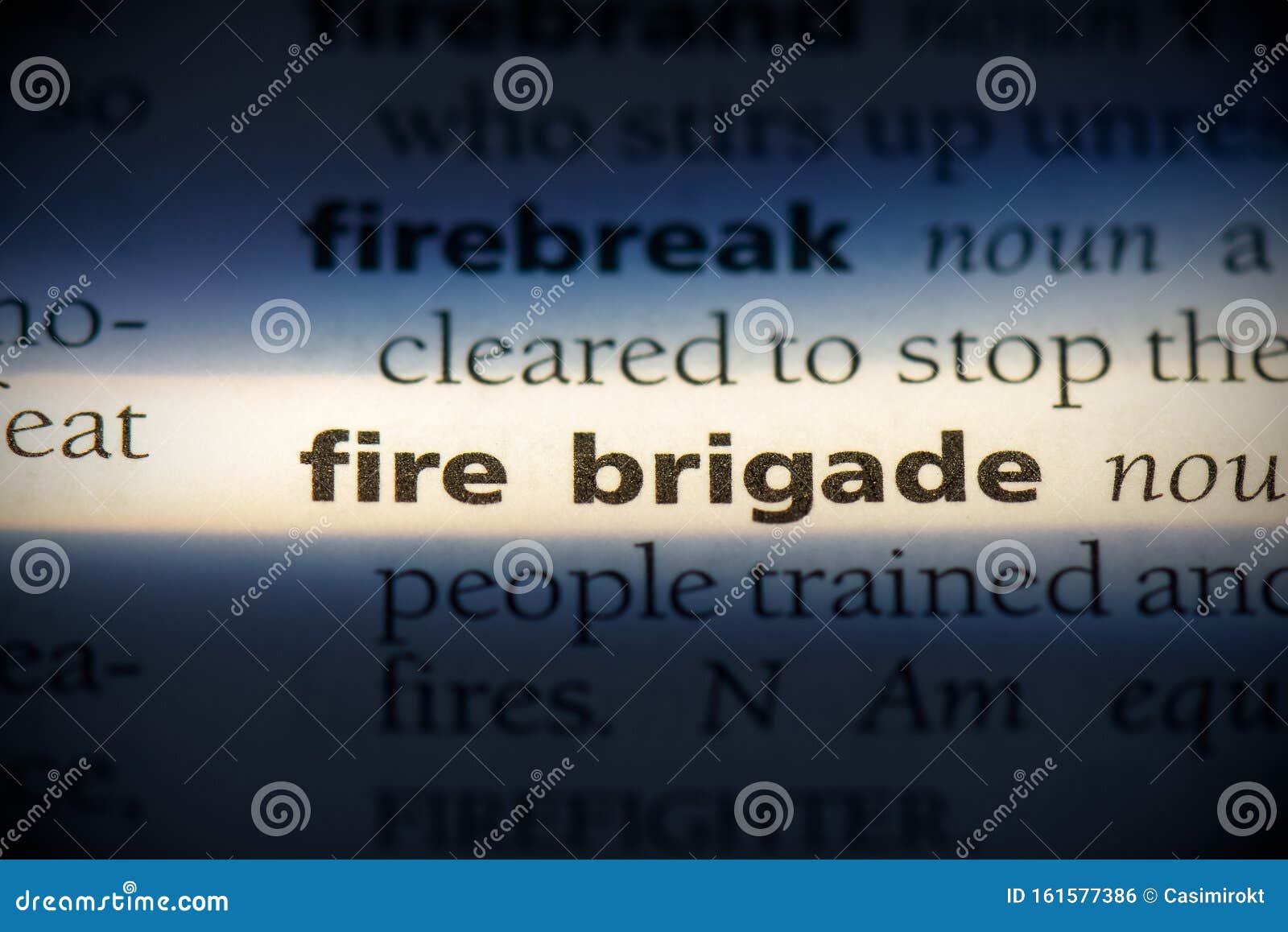 Fire brigade stock photo. Image of thesaurus, brigade - 161577386