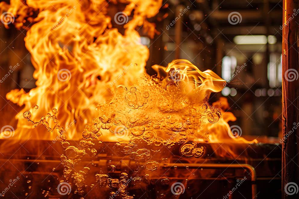Fire and Bubbles stock illustration. Illustration of intense - 343655318