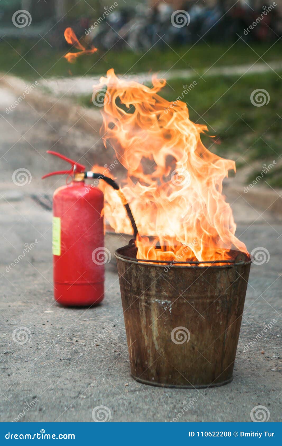 Fighting with a fire stock photo. Image of dangerous - 110622208