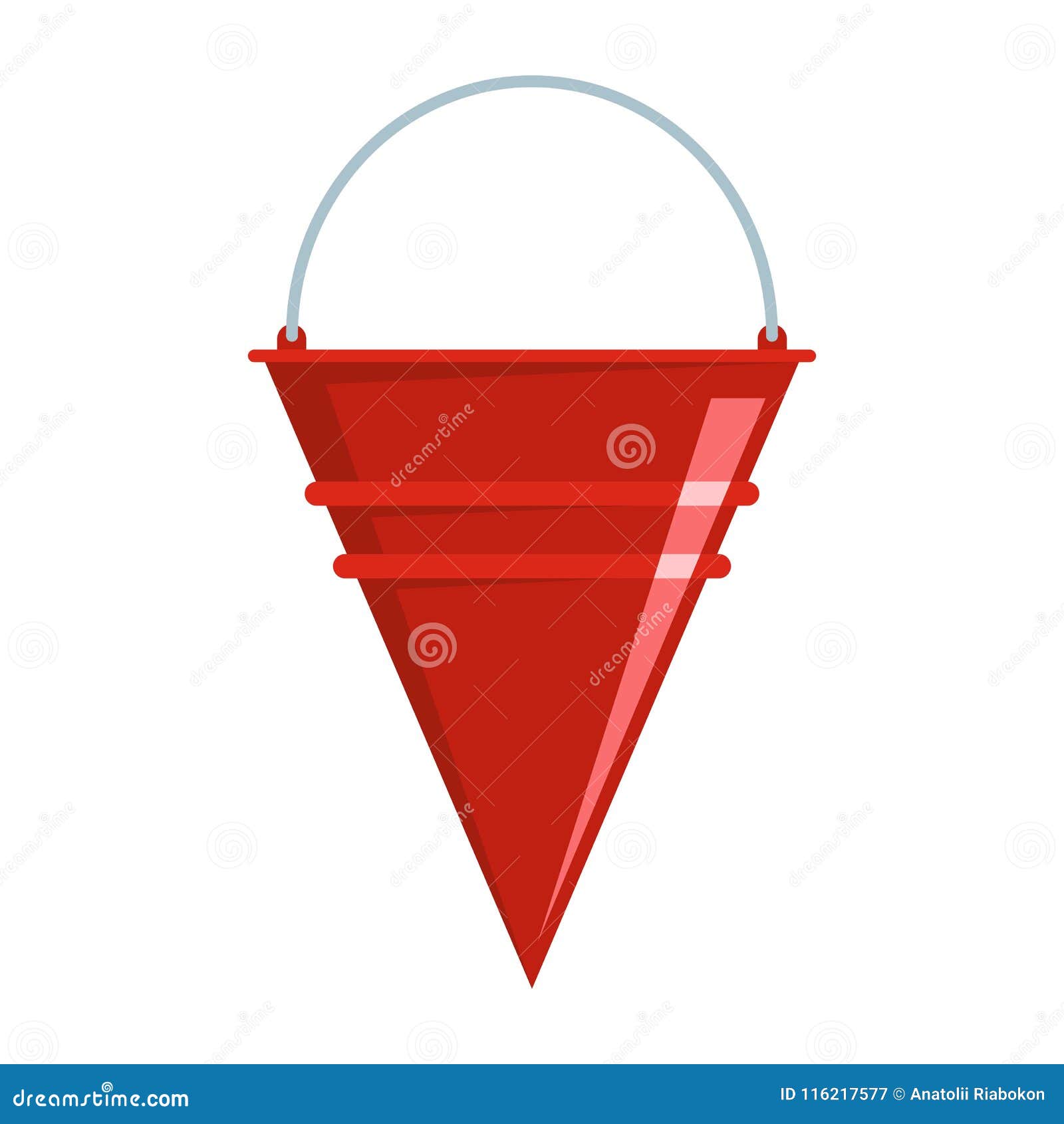 Fire Bucket Icon, Flat Style Stock Vector - Illustration of icon, alert ...