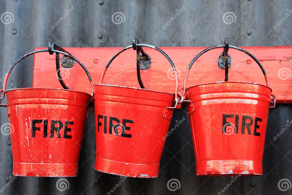 Fire buckets stock photo. Image of water, flame, fireman - 28351408