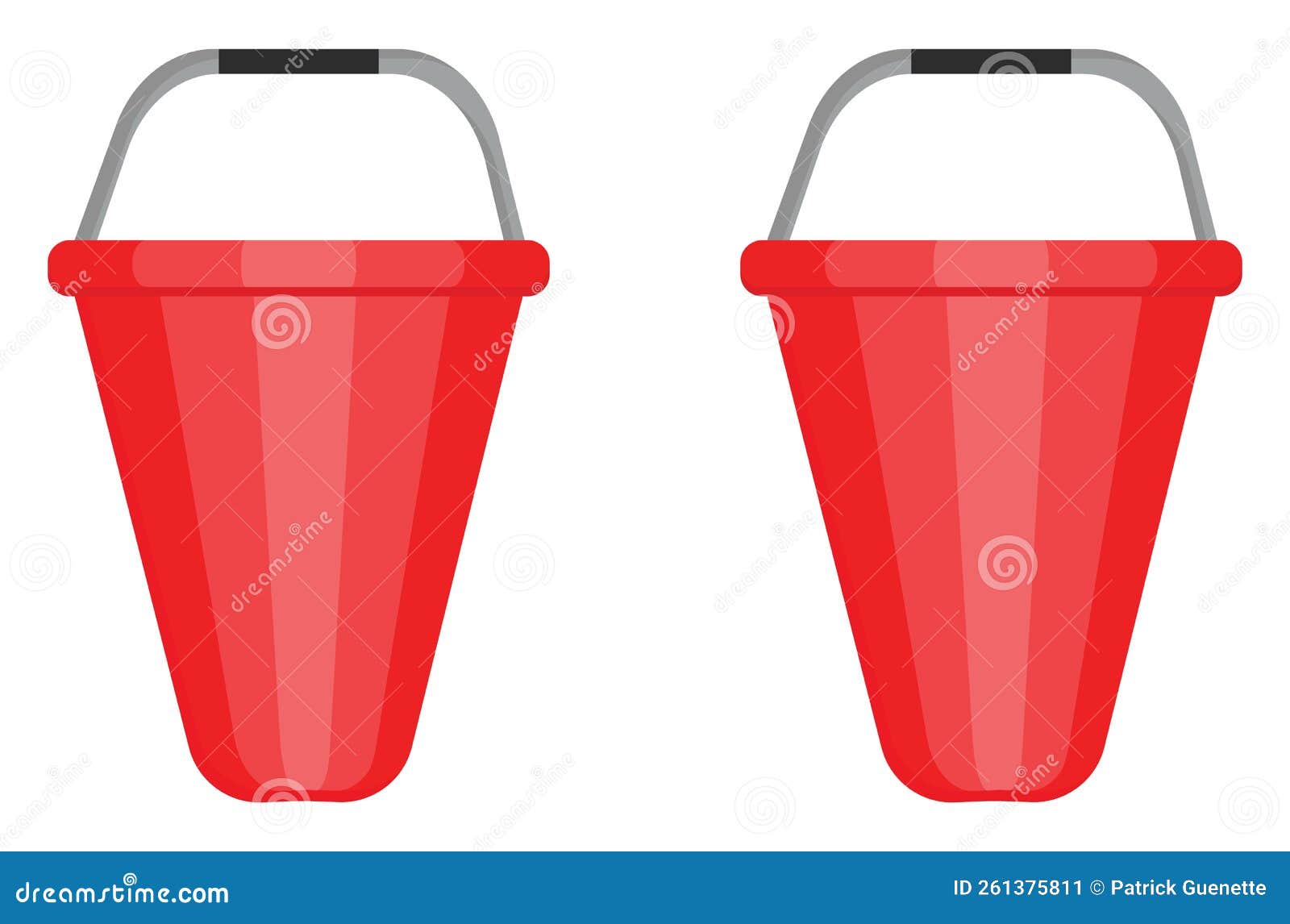 Fire buckets, icon stock vector. Illustration of ladder - 261375811