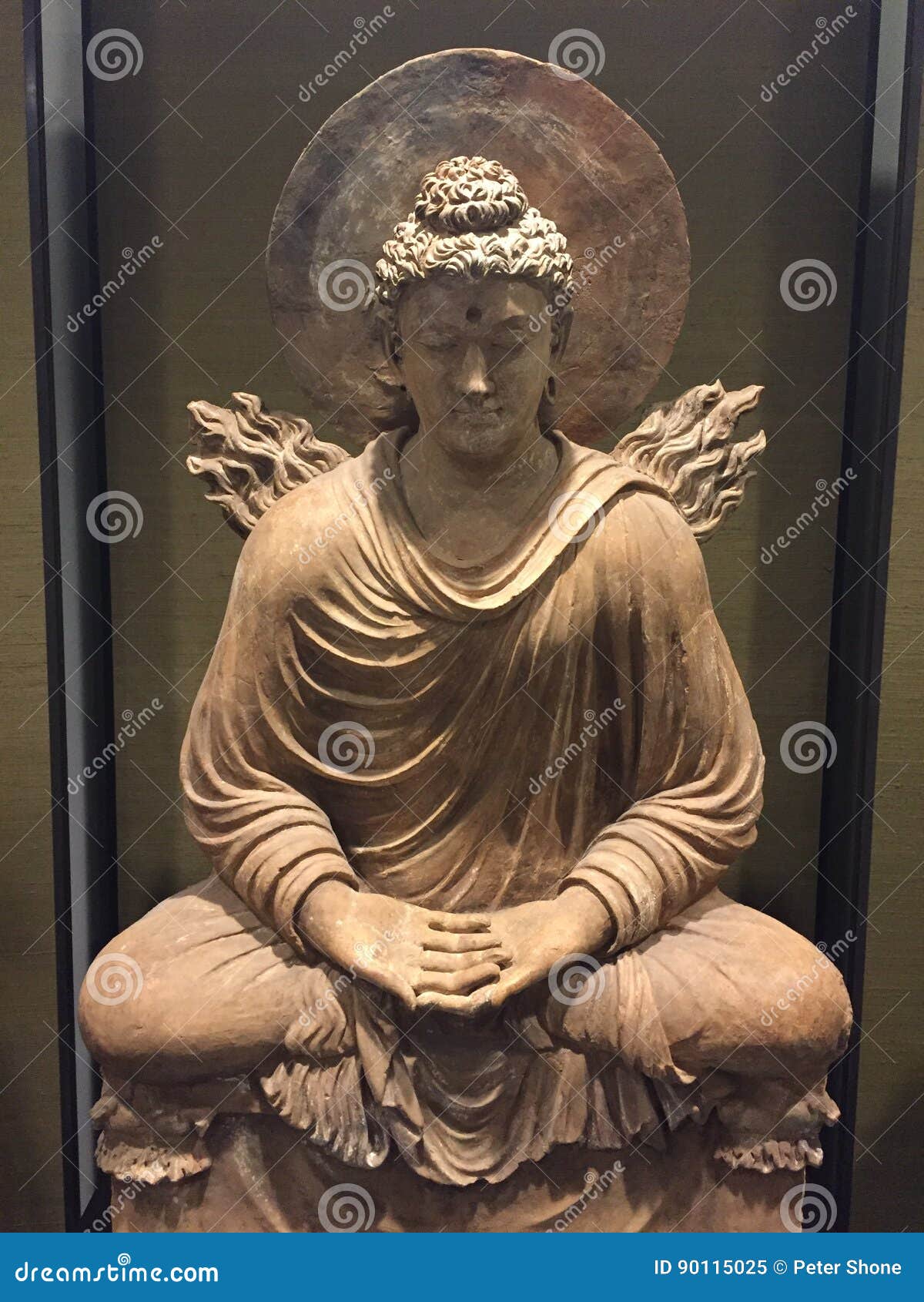 Fire Buddha stock image. Image of triptych, ancient, middle - 90115025
