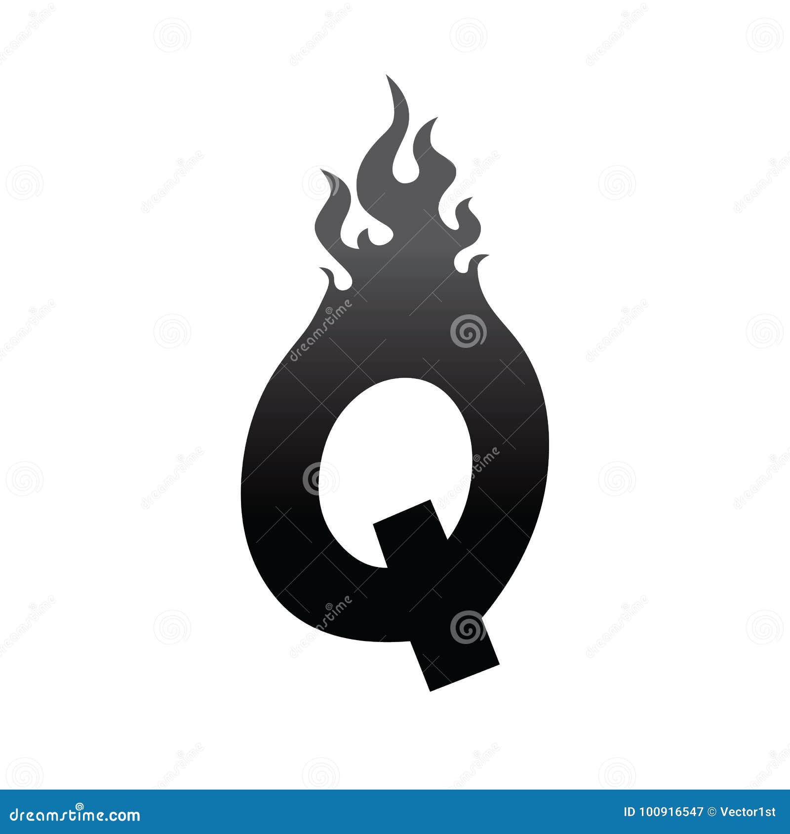 Fire Burn Initial Letter Alphabet Stock Vector - Illustration of logo ...