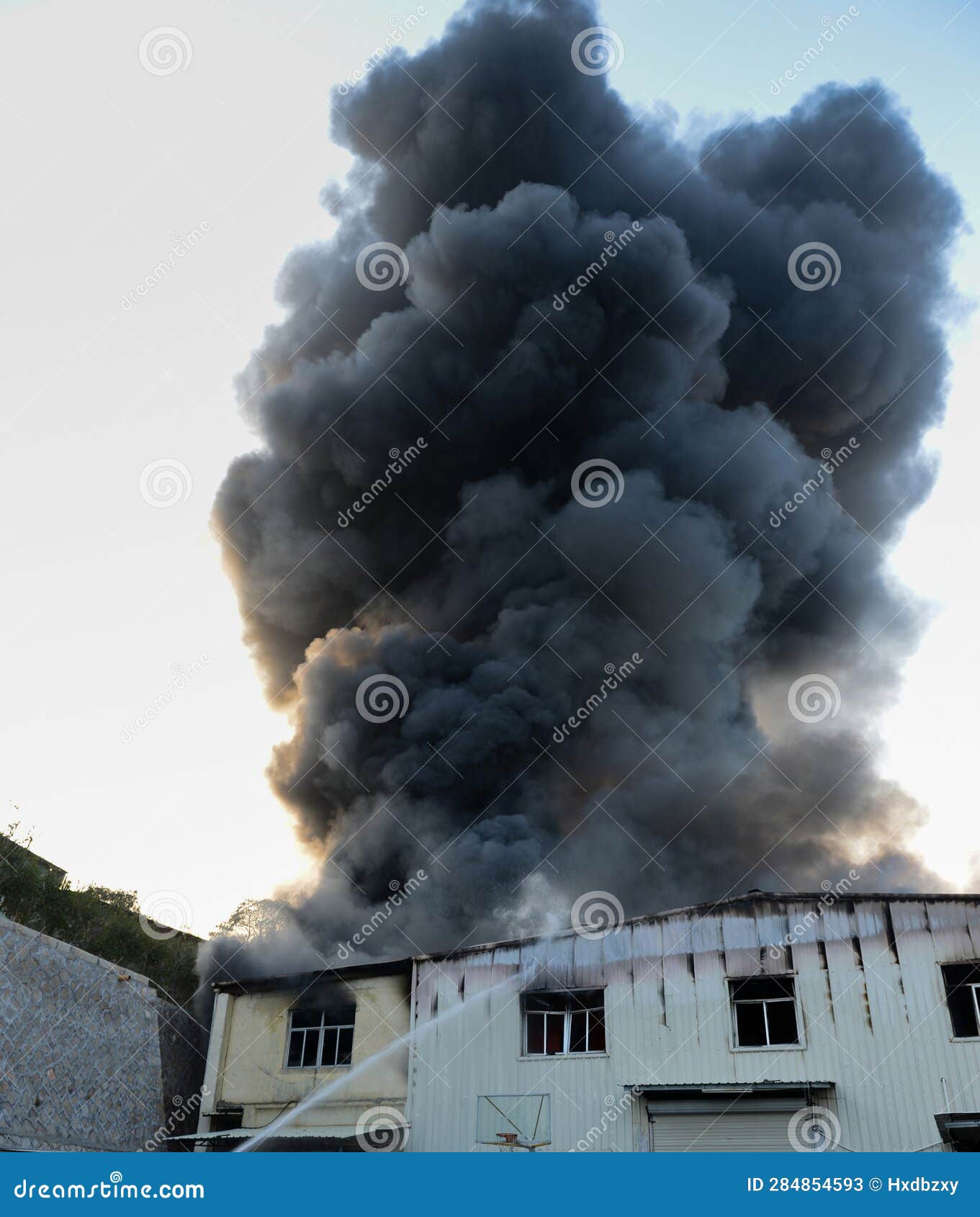 Fire Burning with Black Smoke Stock Image - Image of detail, explosion ...