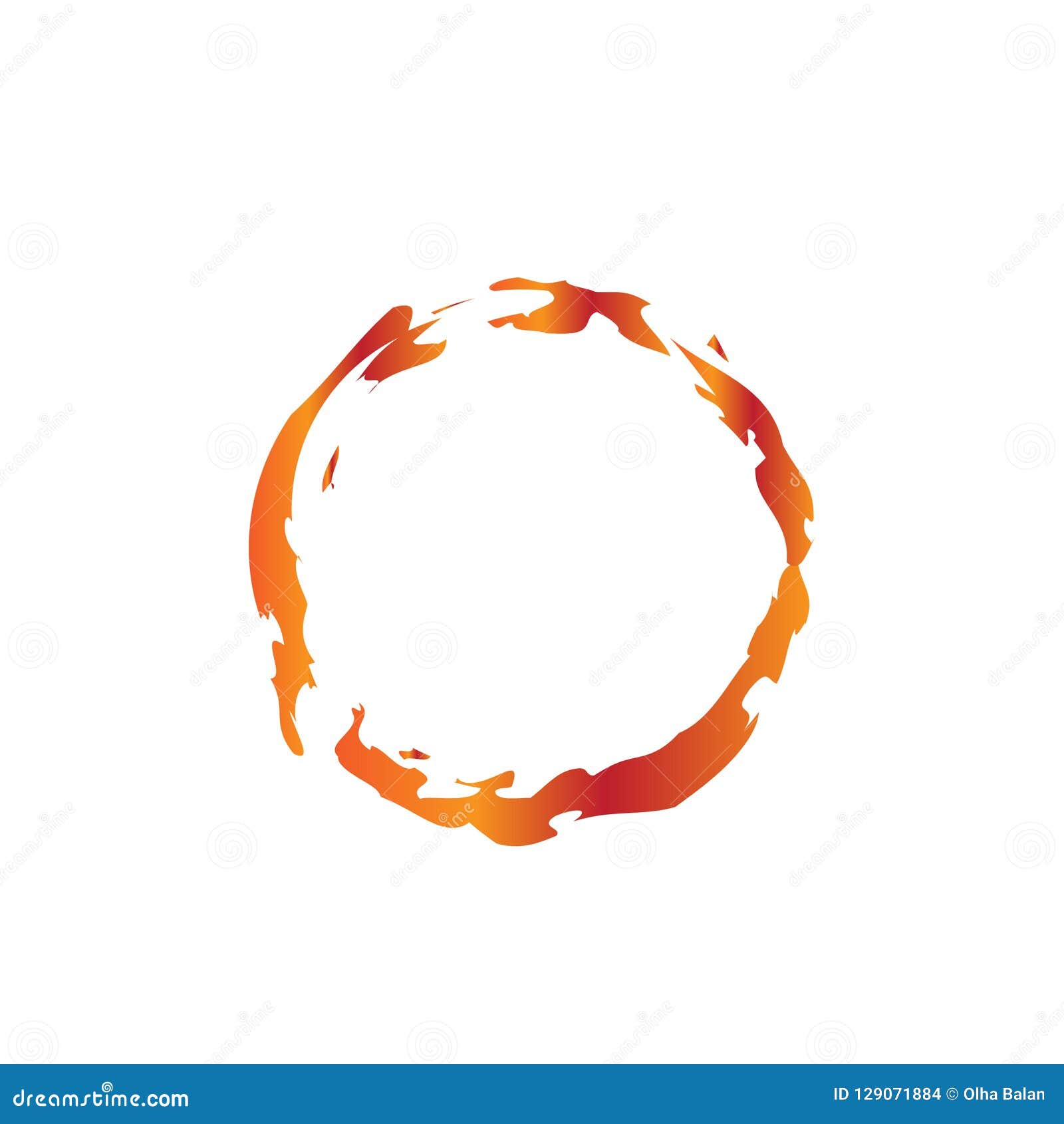Flaming Red Orange Abstract Shapes. Cartoon Vector | CartoonDealer.com ...