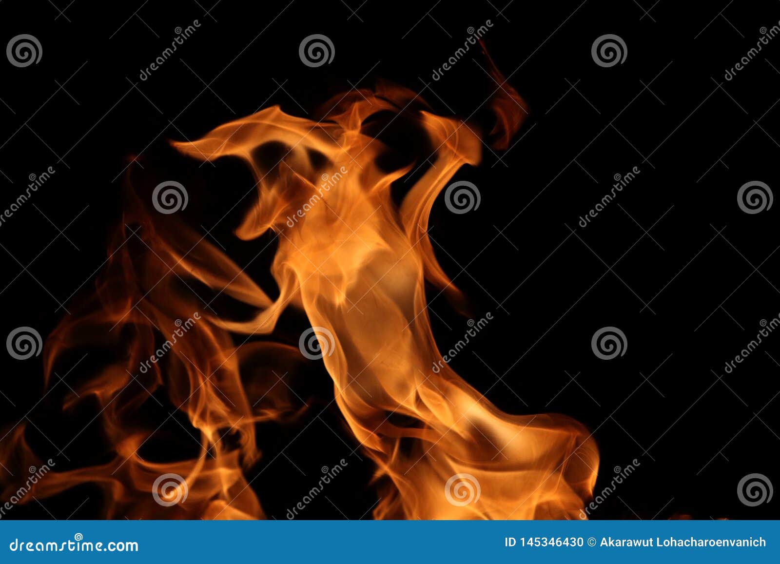 Fire Burning on Dark Background for Abstract Flame Texture and Graphic ...