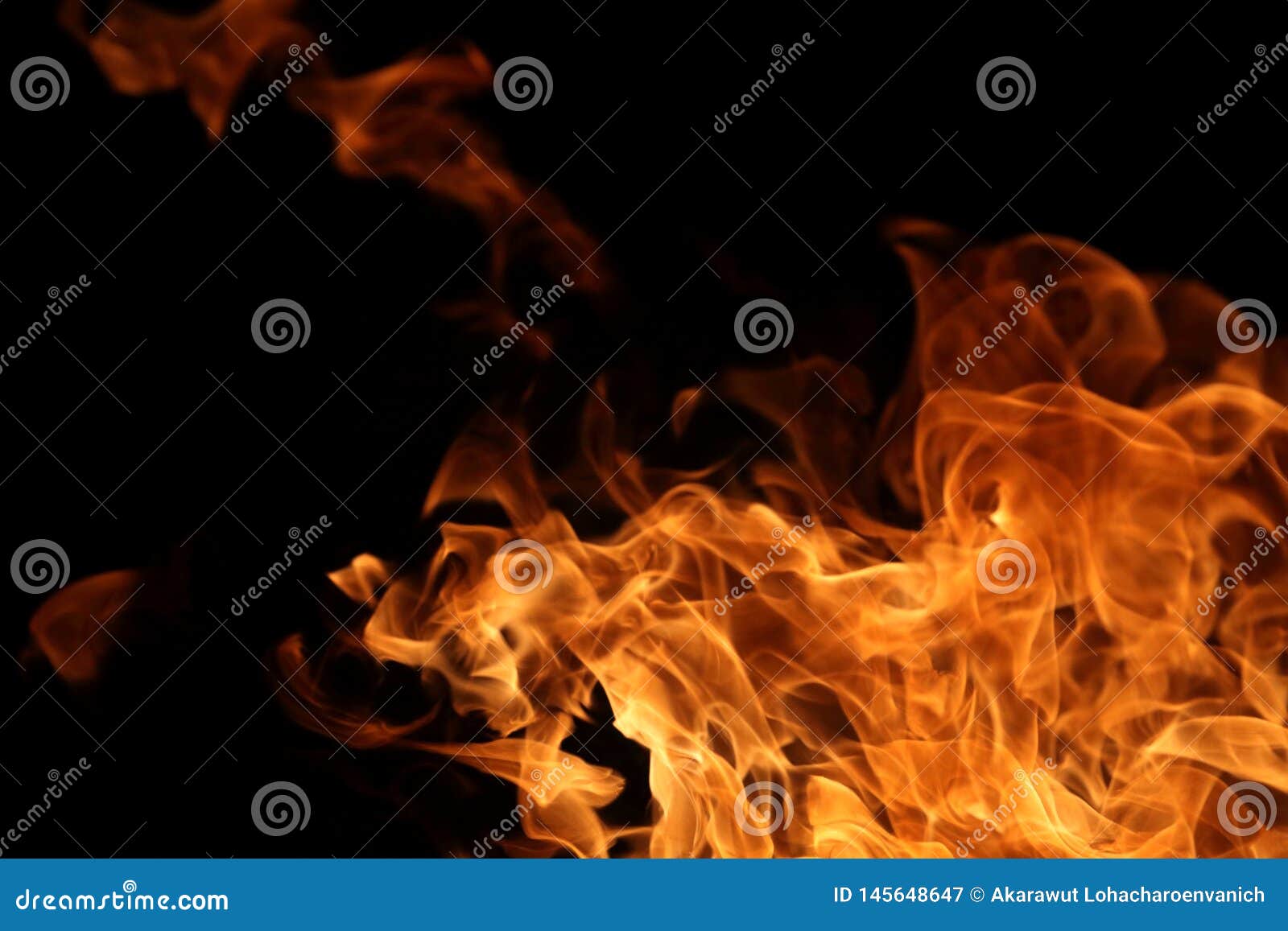 Fire Burning on Dark Background for Abstract Flame Texture and Graphic ...