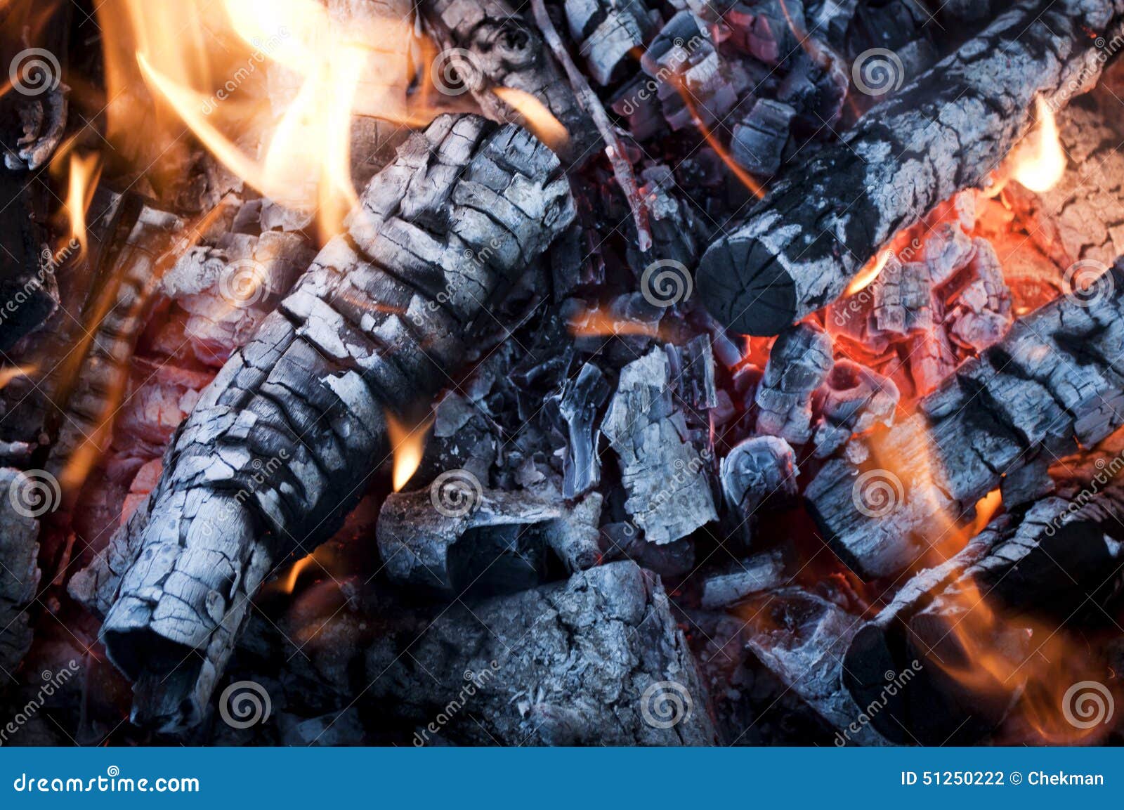 Fire from Burning Firewood with Ashes and Flames Stock Photo - Image of ...