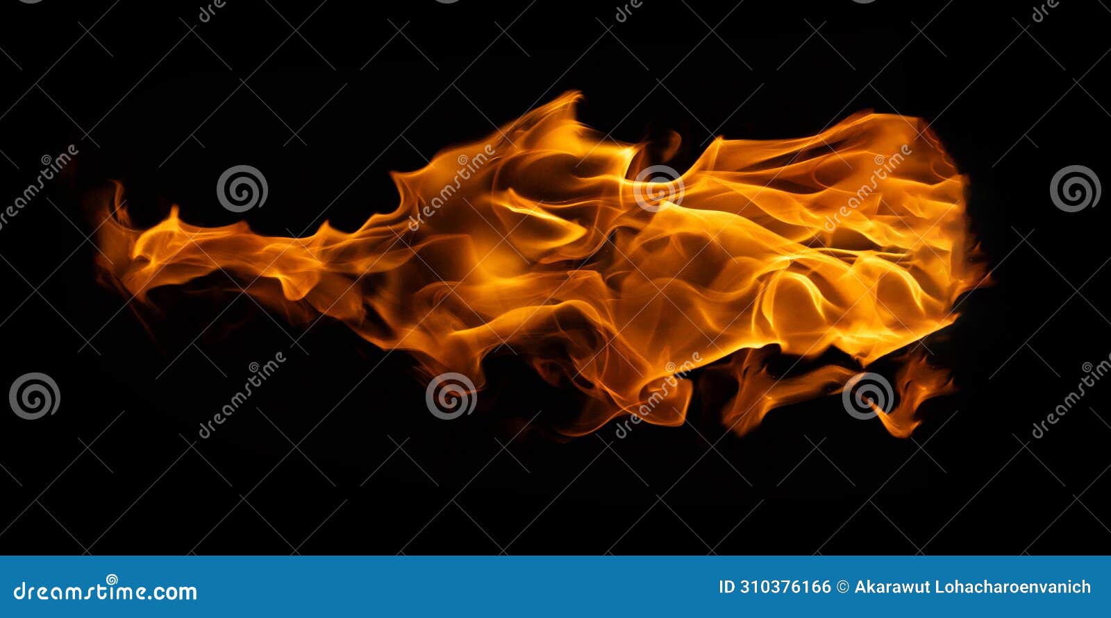 Fire and Burning Flame of Explosive Fireball Isolated on Dark ...