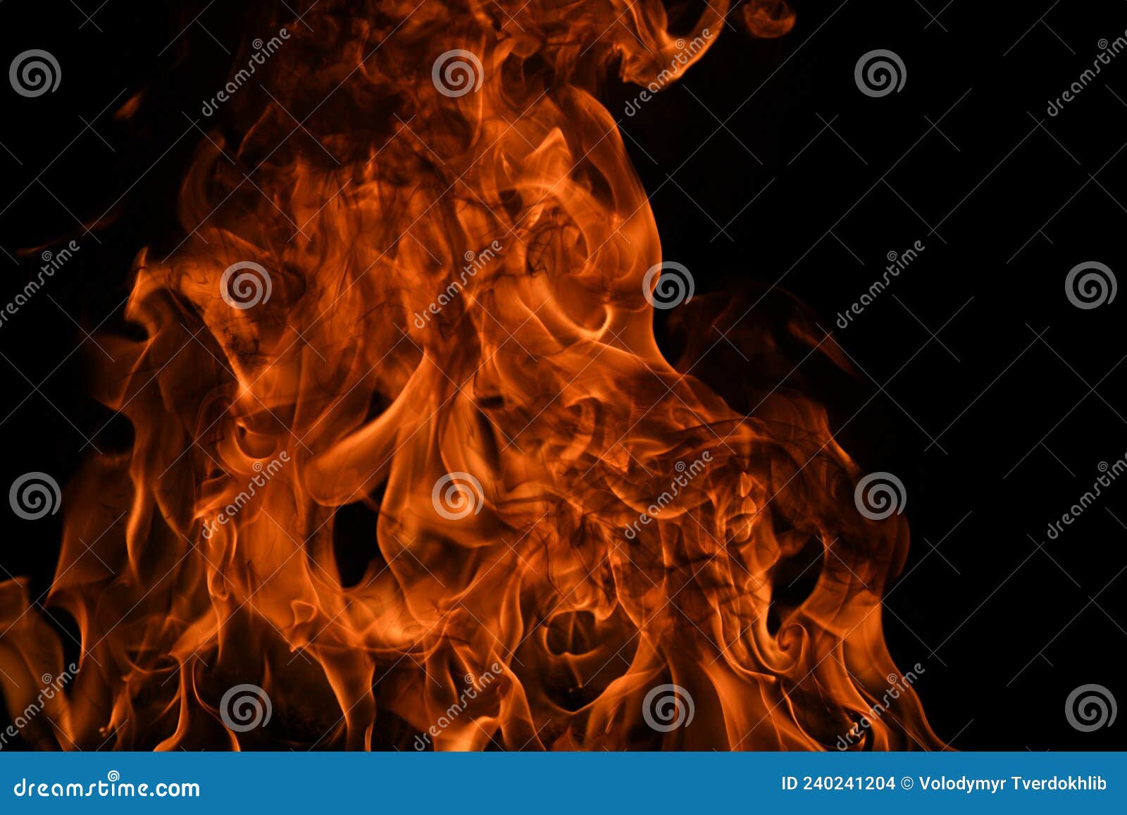 The Fire, Burning Flame. Large Burning Flaming Fire. Stock Photo ...