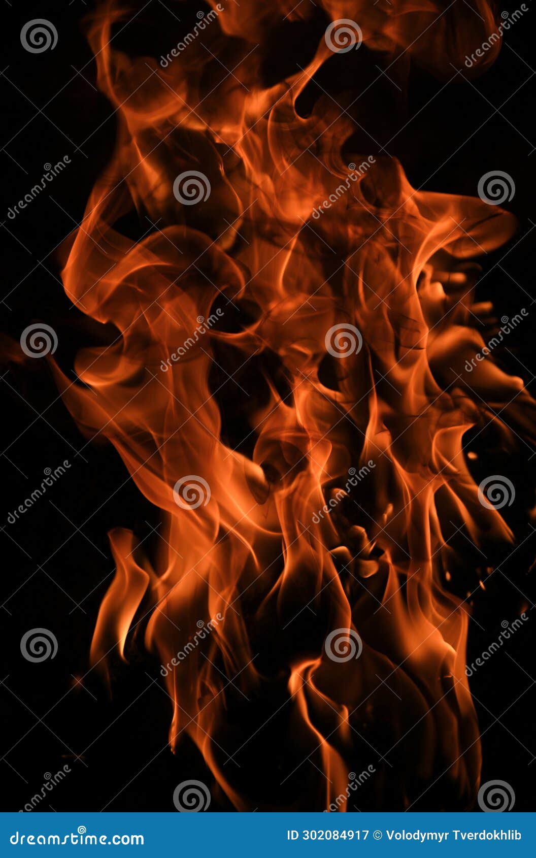 The Fire, Burning Flame. Large Burning Flaming Fire. Stock Image ...