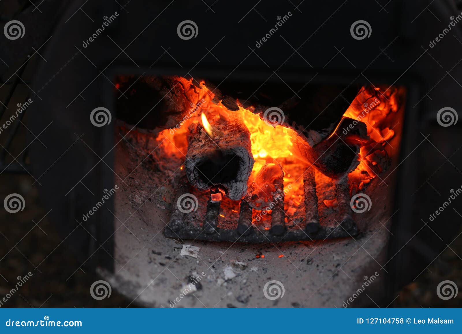 The Fire is Burning in the Furnace Stock Photo - Image of burn, bright ...