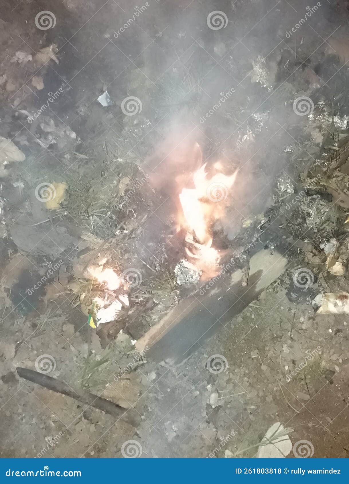 This is a Fire Burning in a Garbage Incinerator Nigt Stock Photo ...