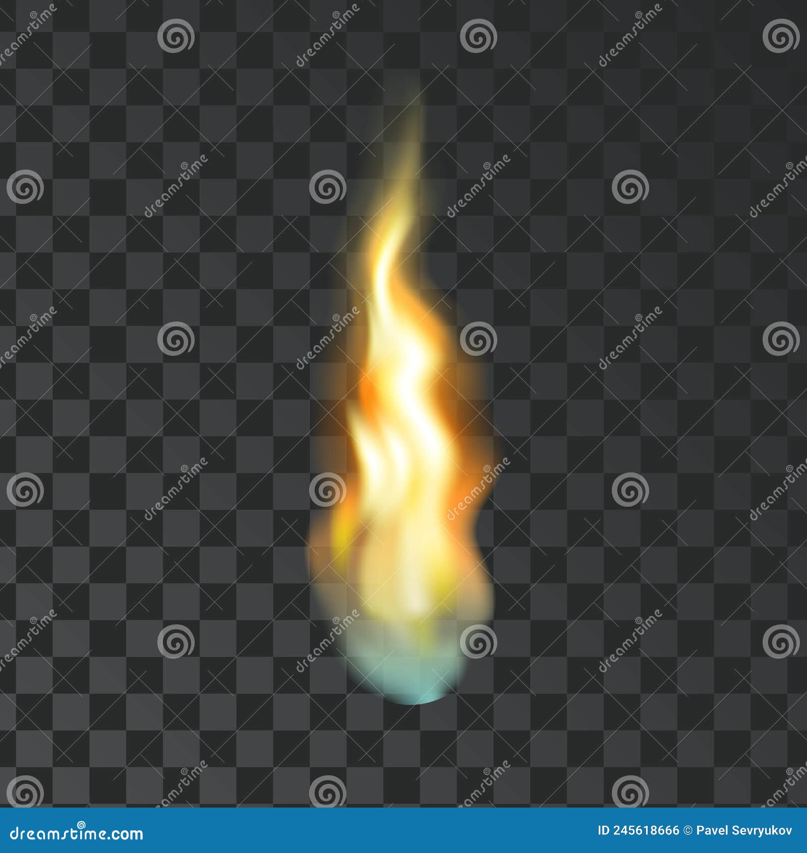 Fire Burning Ignition Torch or Matchstick Vector Stock Vector ...