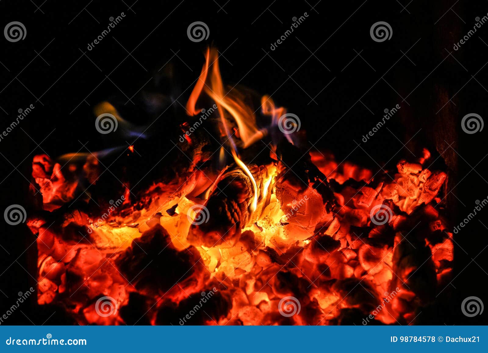 Fire Burning Inside a Brick Stove Stock Photo - Image of interior ...