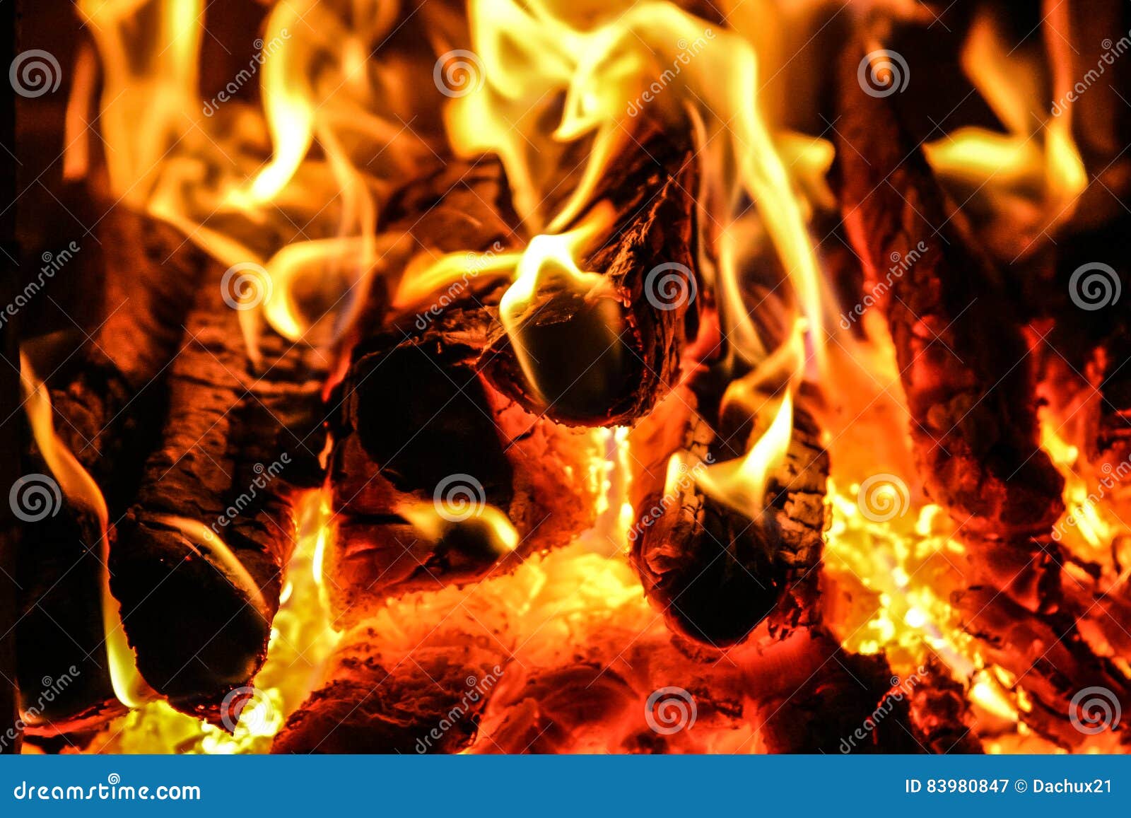 Fire Burning Inside a Brick Stove Stock Image - Image of interior ...