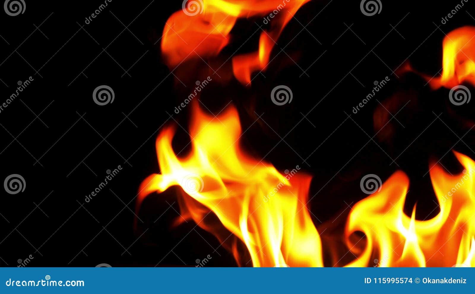 Fire Burning Like Hell on Black Background Stock Footage - Video of ...