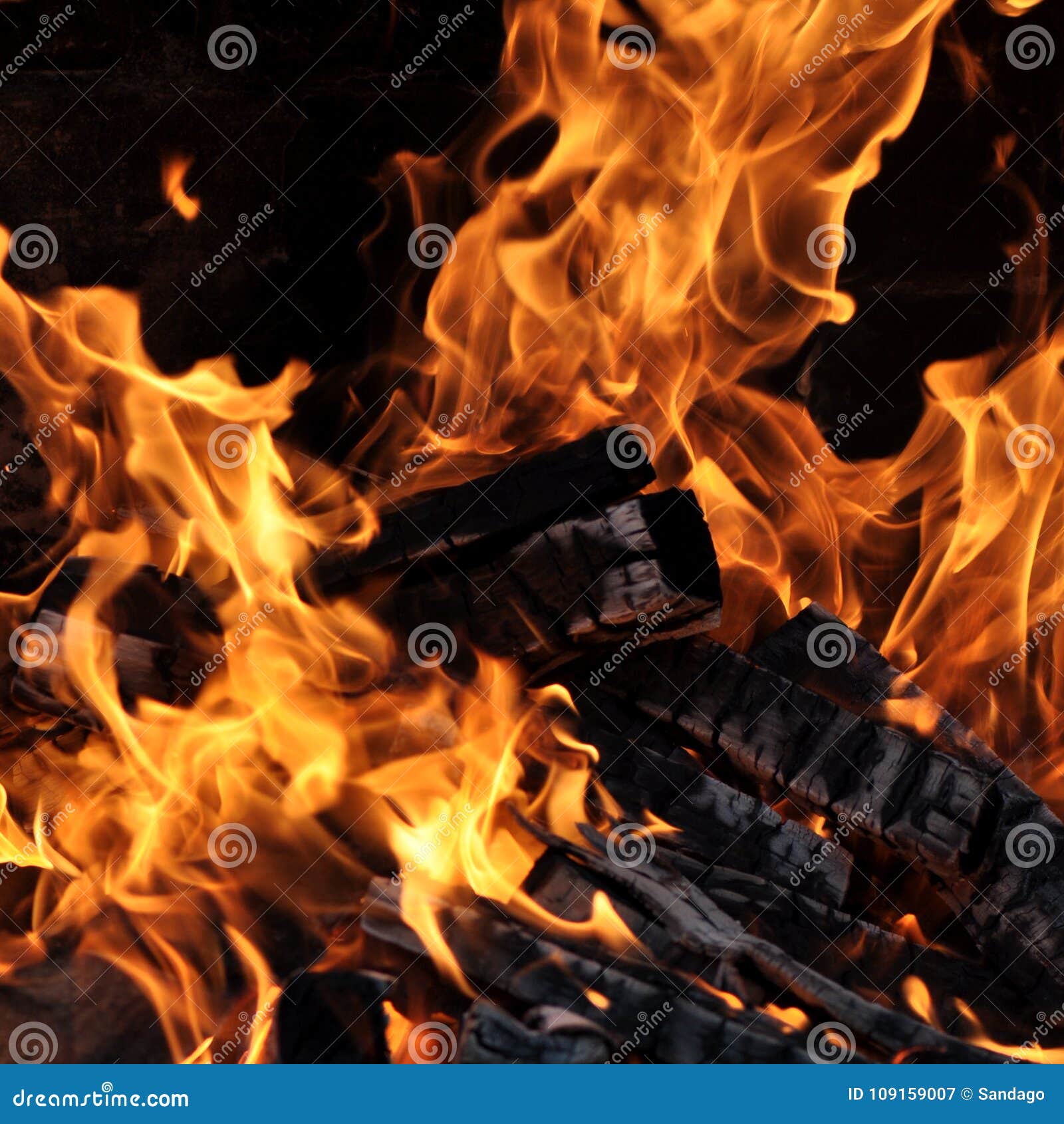 Fire and burning log stock image. Image of background - 109159007